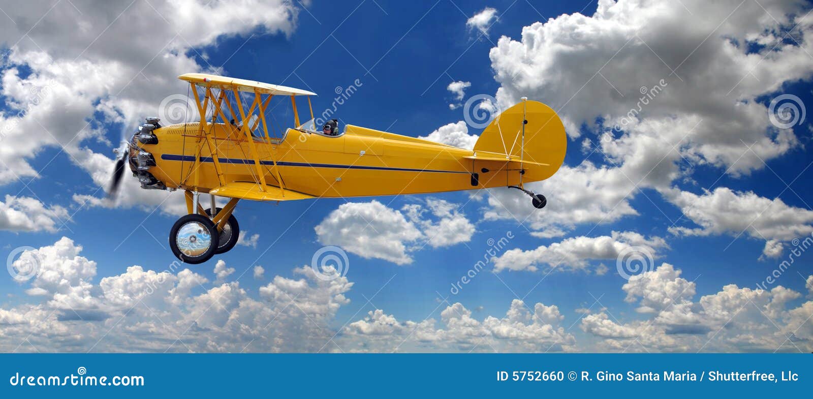 Vintage Biplane With Open Cockpit Gains Altitude At Airshows Royalty ...