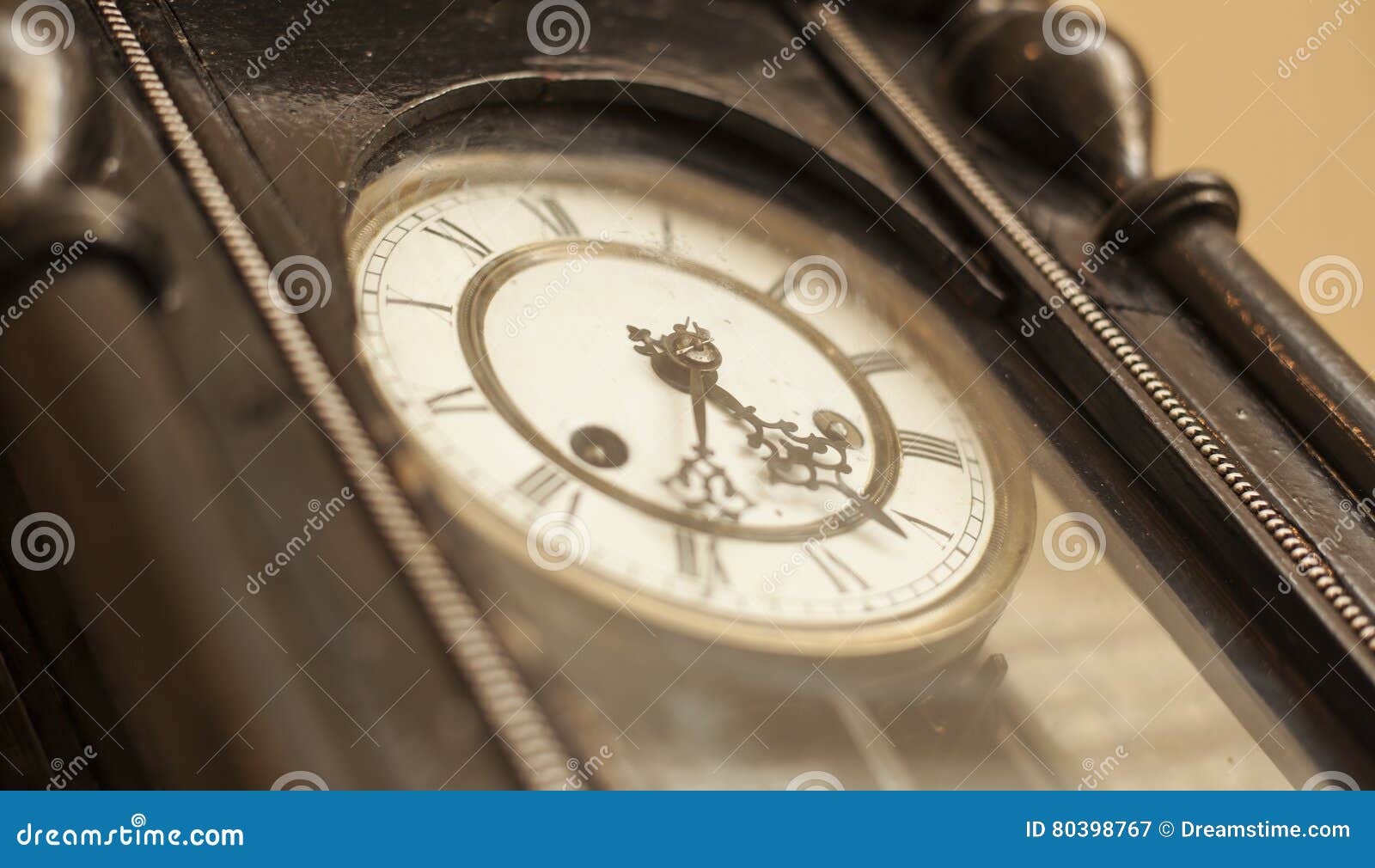 Vintage black dial clock stock image. Image of arrows - 80398767
