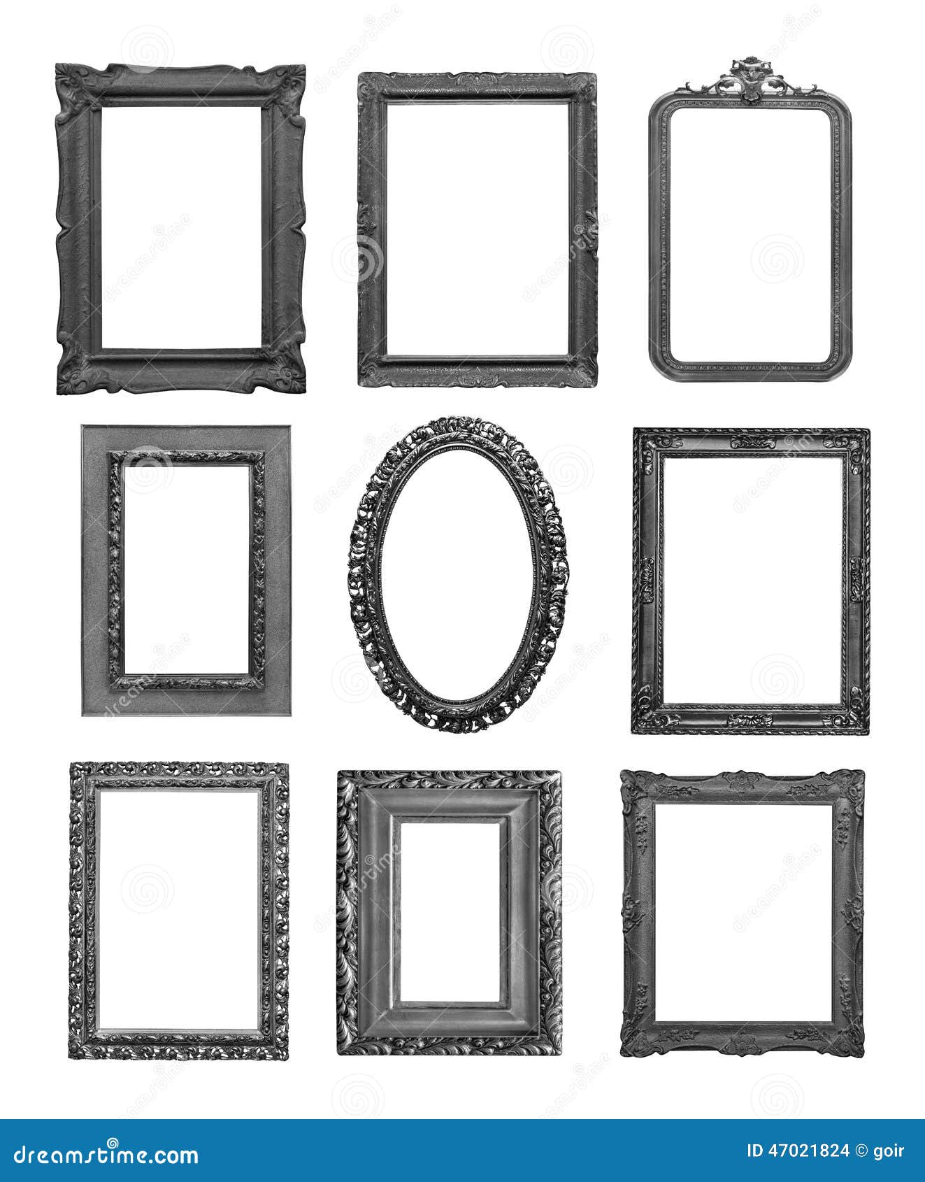 Vintage black frames stock photo. Image of background - 47021824