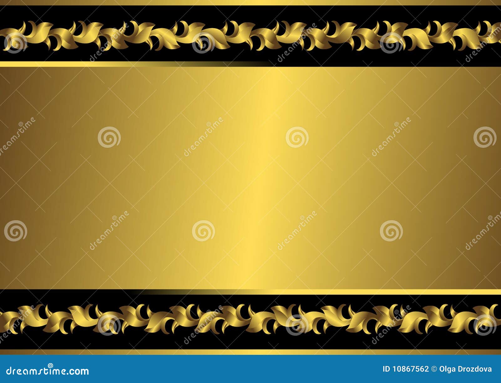 Vintage Black and Golden Frame (vector) Stock Vector - Illustration of ...