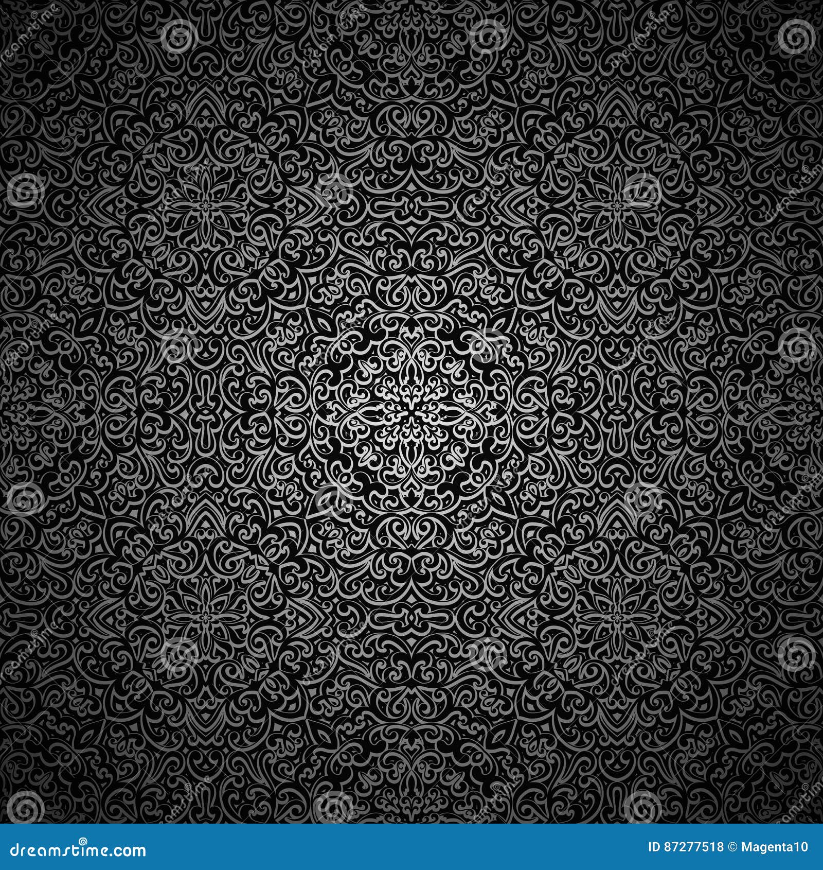 Vintage black pattern stock vector. Illustration of ancient - 87277518