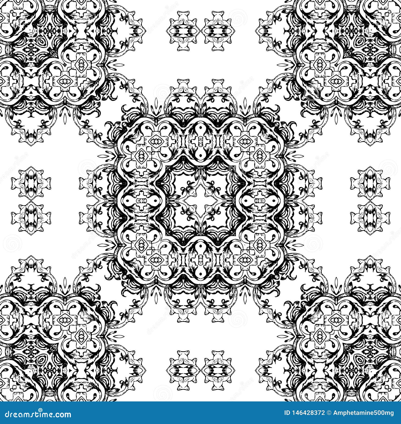 Vintage black pattern stock illustration. Illustration of background ...