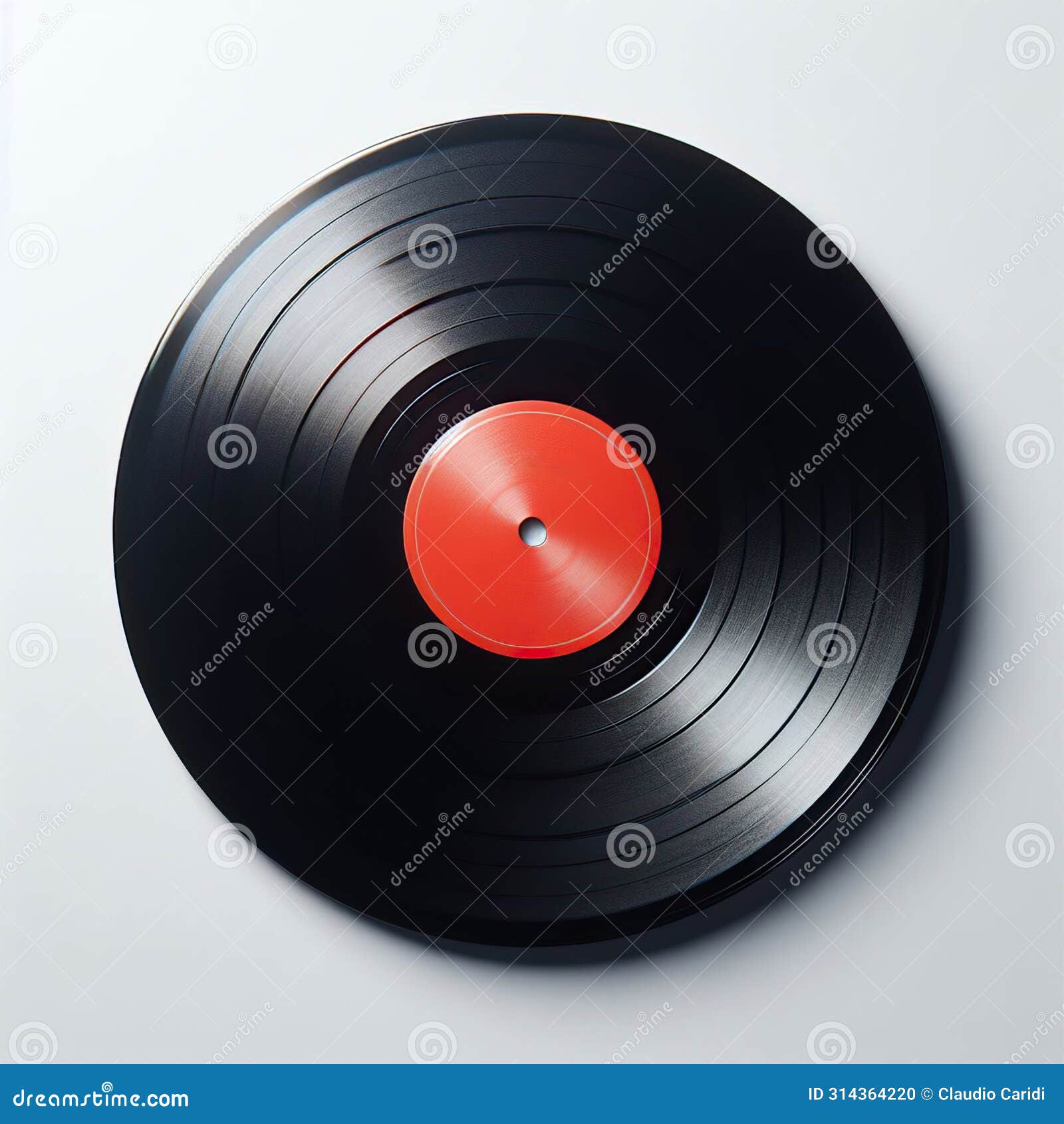 Vintage Black Vinyl Record Isolated on White Background. Stock ...