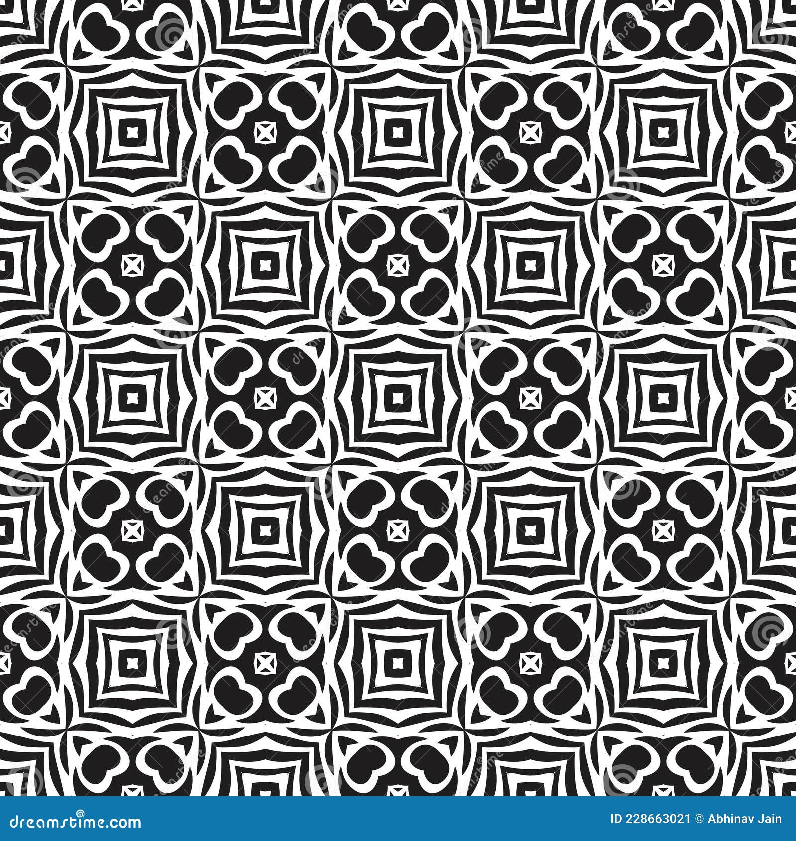 Vintage Black and White Pattern. Simple Repeated Check Boxes Pattern ...