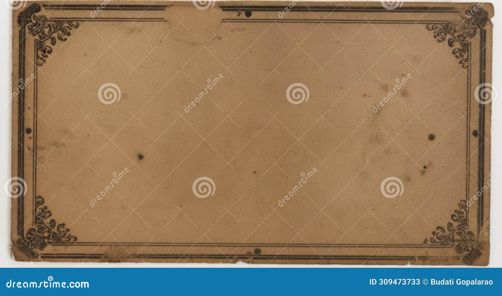 Vintage Blank Card with Ornate Border, Perfect for Personalization ...