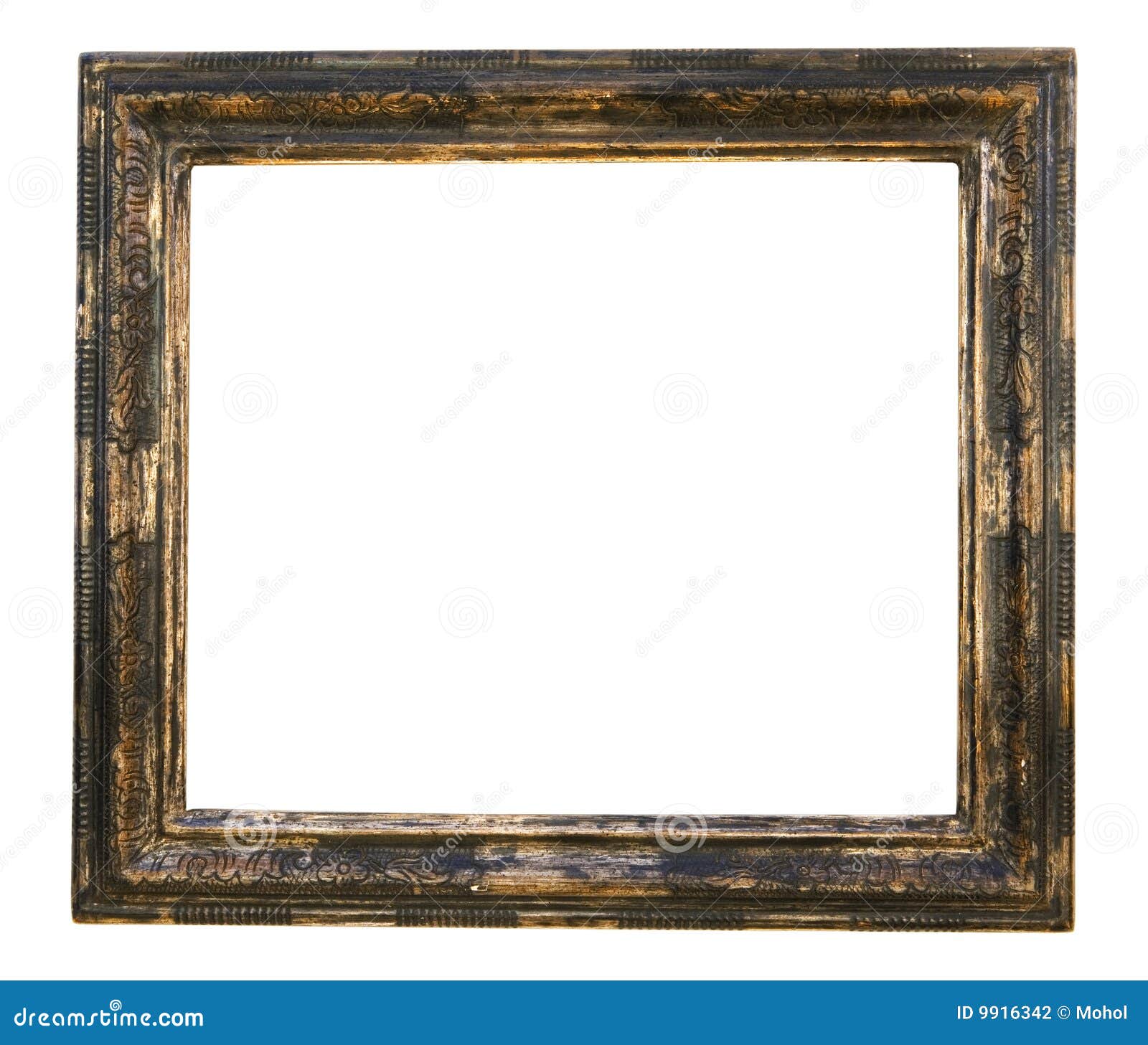Vintage Blank Frame Worn and Grungy Stock Photo - Image of white ...