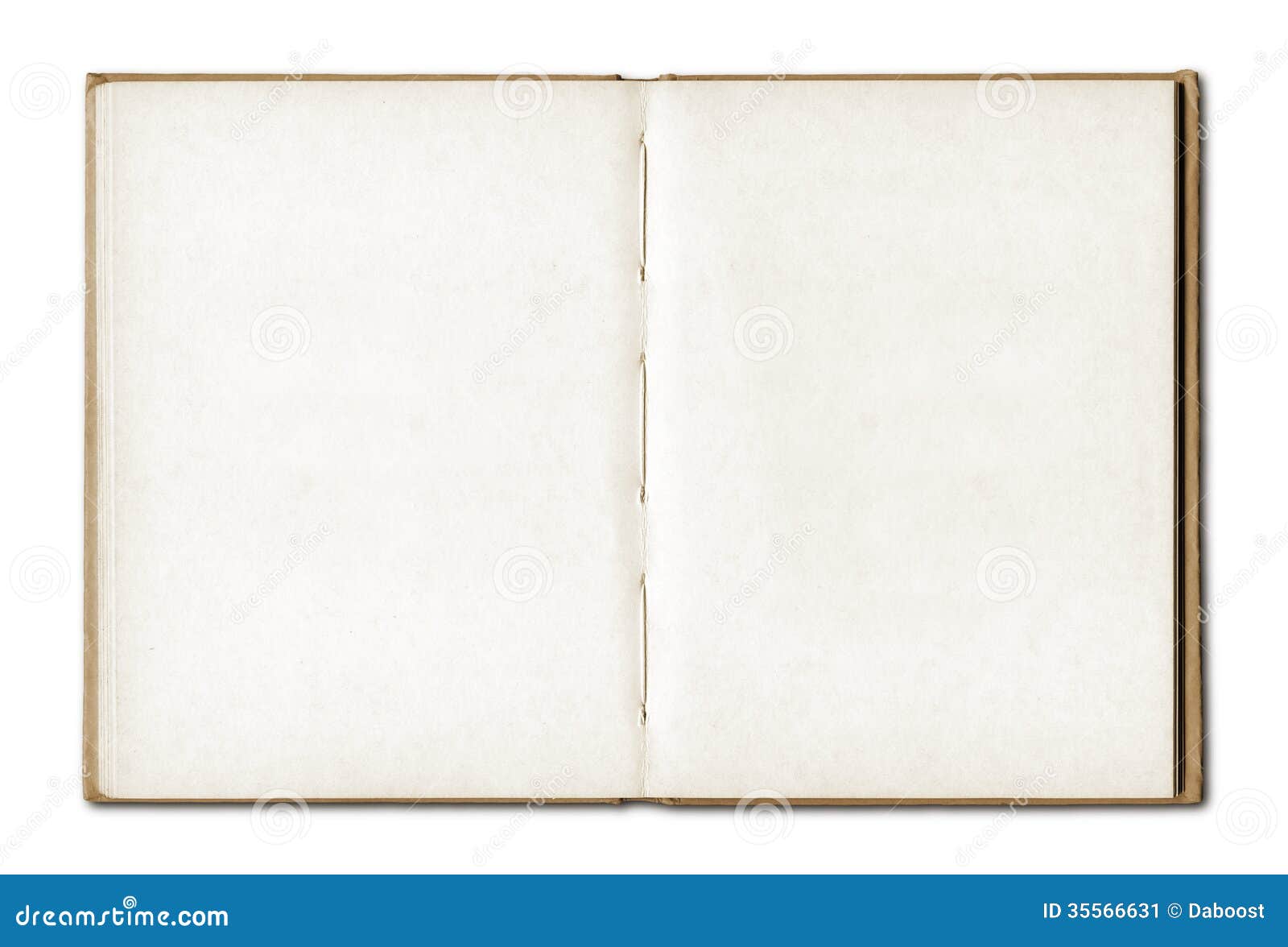 Vintage Blank Open Notebook Stock Image - Image of aged, pages: 35566631