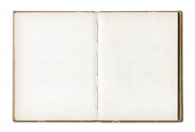 Vintage Blank Open Notebook Stock Image - Image of aged, pages: 35566631