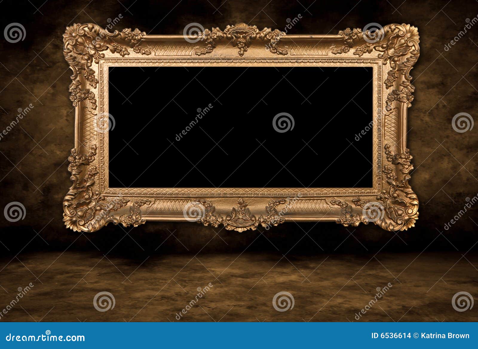 Vintage Blank Picture Frame Stock Photo - Image of ornamental, guilded ...