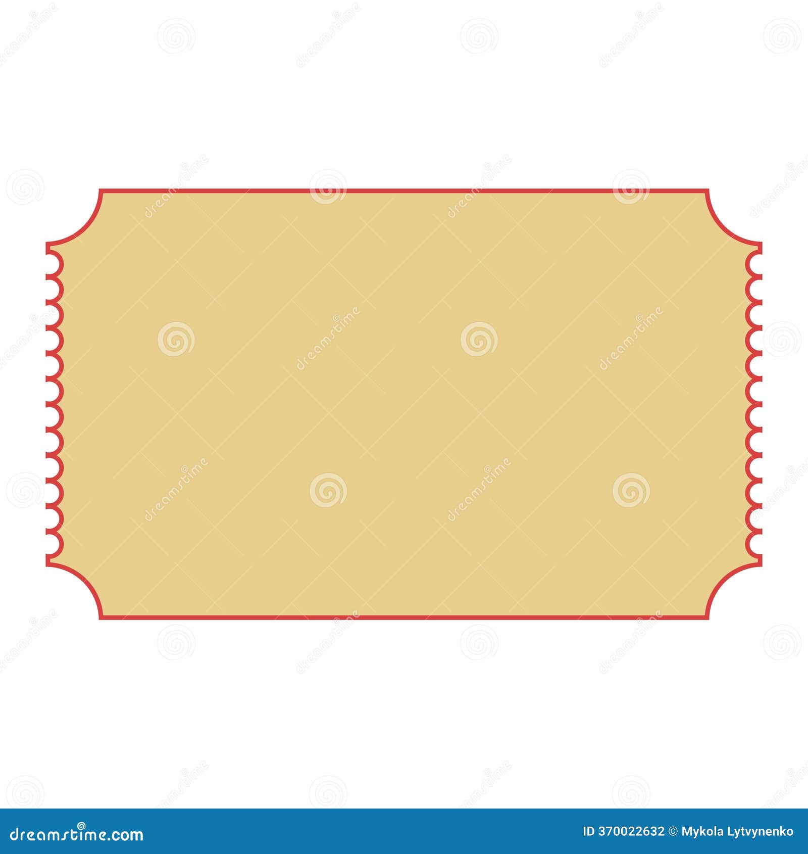 Blank Ticket Or Flyer Template. White Paper Ticket Mockup For Airplane ...