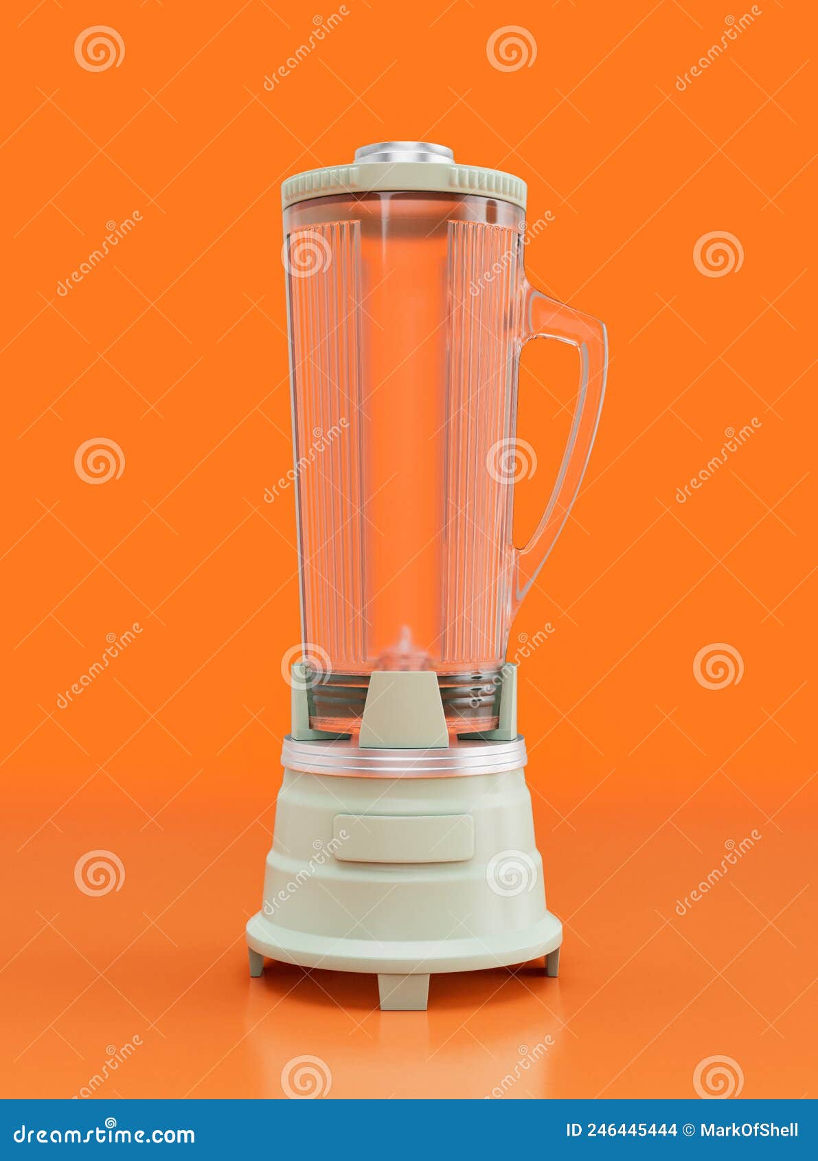 Vintage Blender, Retro Kitchen Appliance Front View, 3d Rendering Stock ...