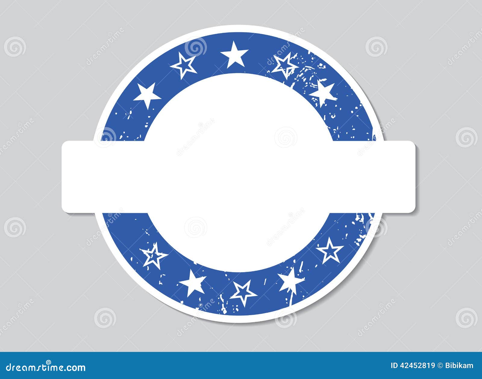 Vintage blue badge stock vector. Illustration of badge - 42452819