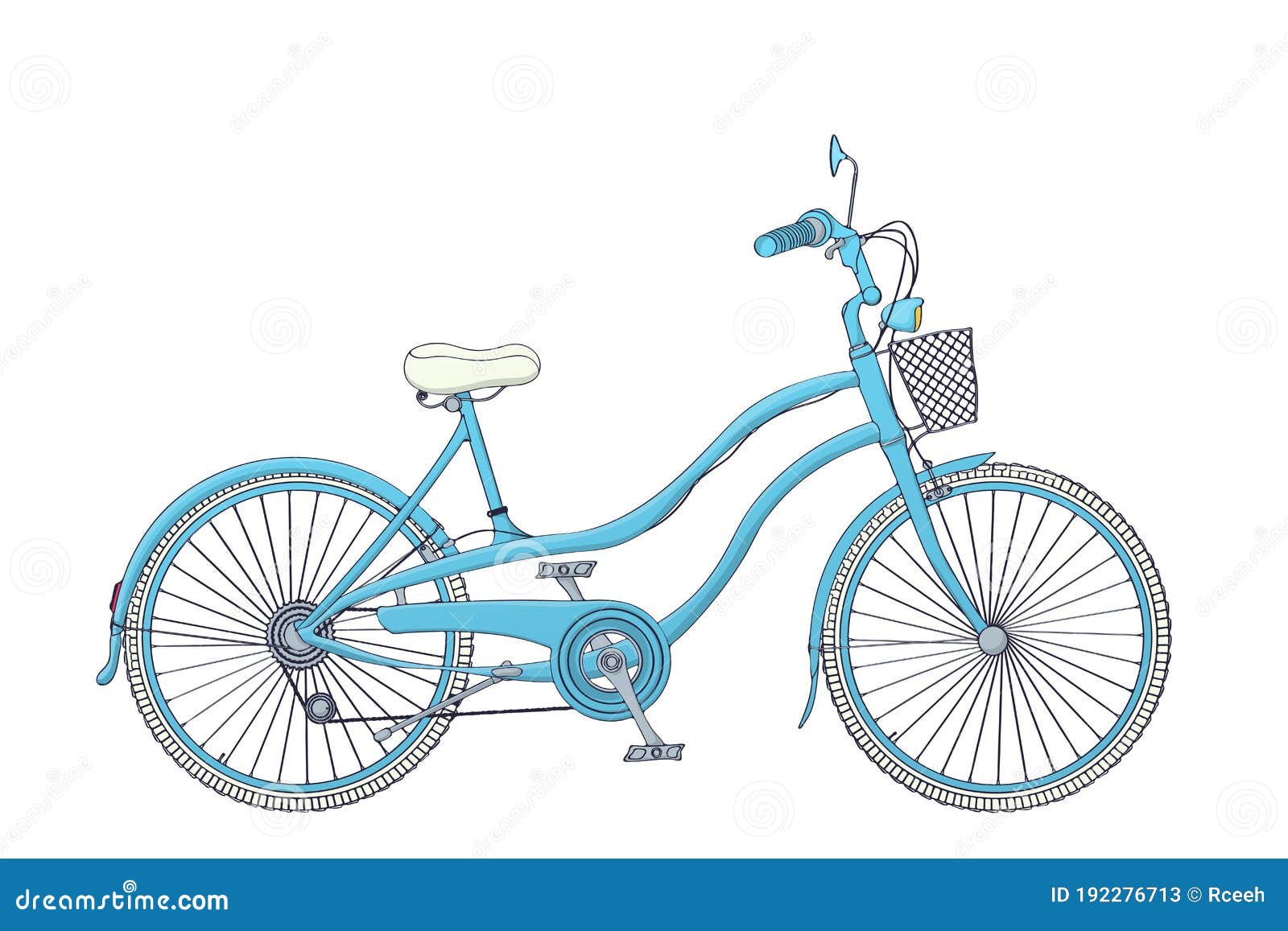 Vintage blue bicycle stock vector. Illustration of color - 192276713
