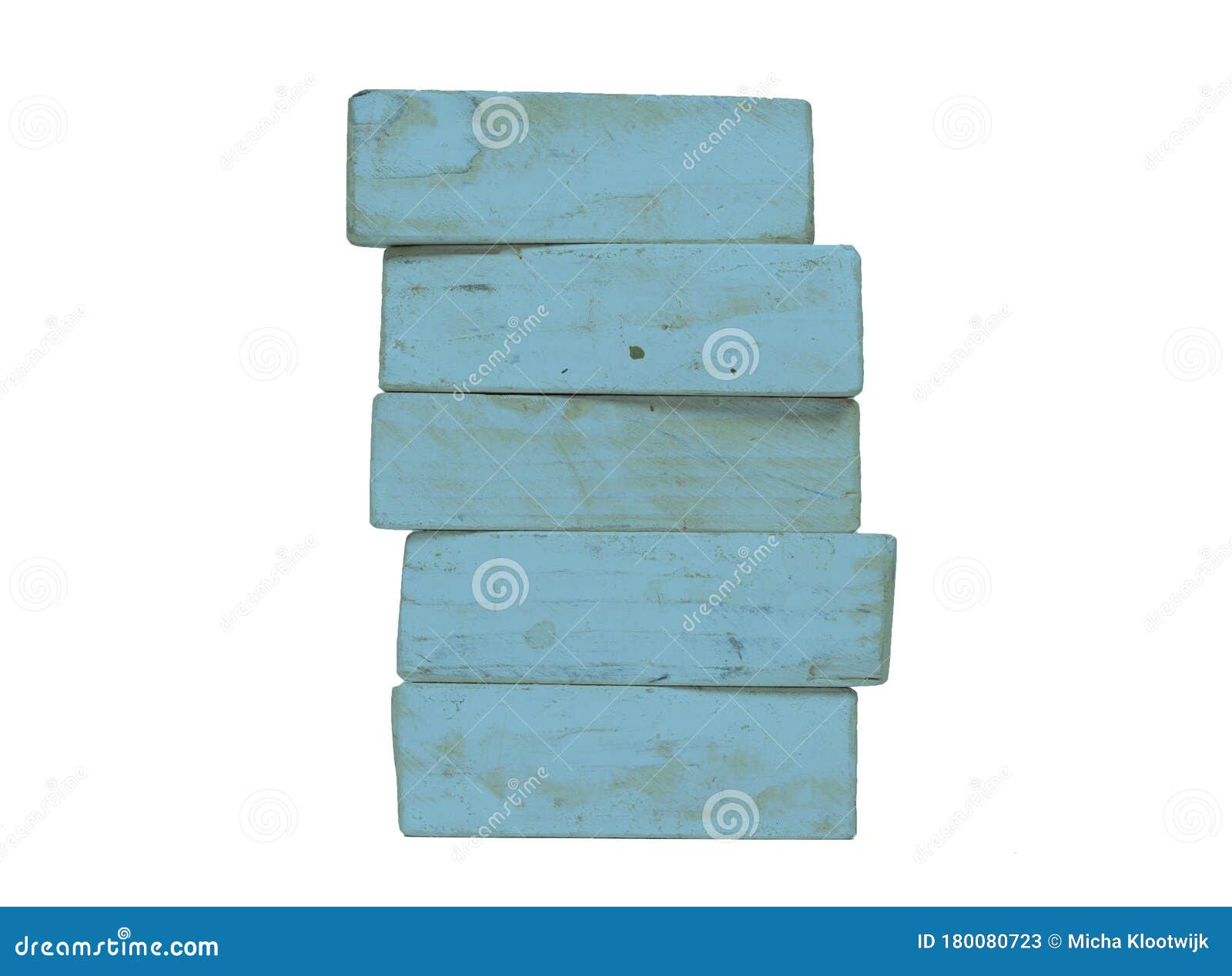 Vintage Blue Building Blocks Isolated on White Stock Image - Image of ...