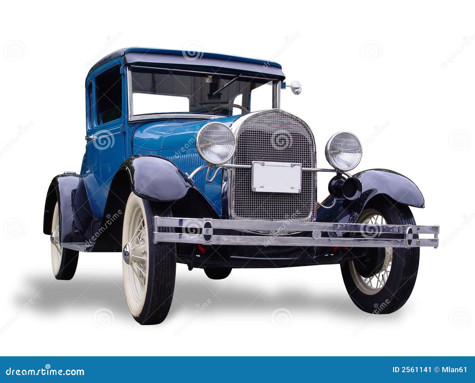 Vintage blue car stock image. Image of preserved, ford - 2561141