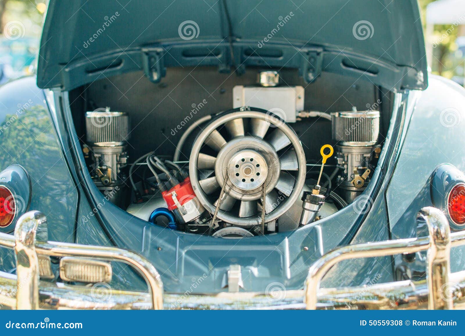 Vintage Blue Car Old Engine Stock Photo - Image of mechanic, racecar ...