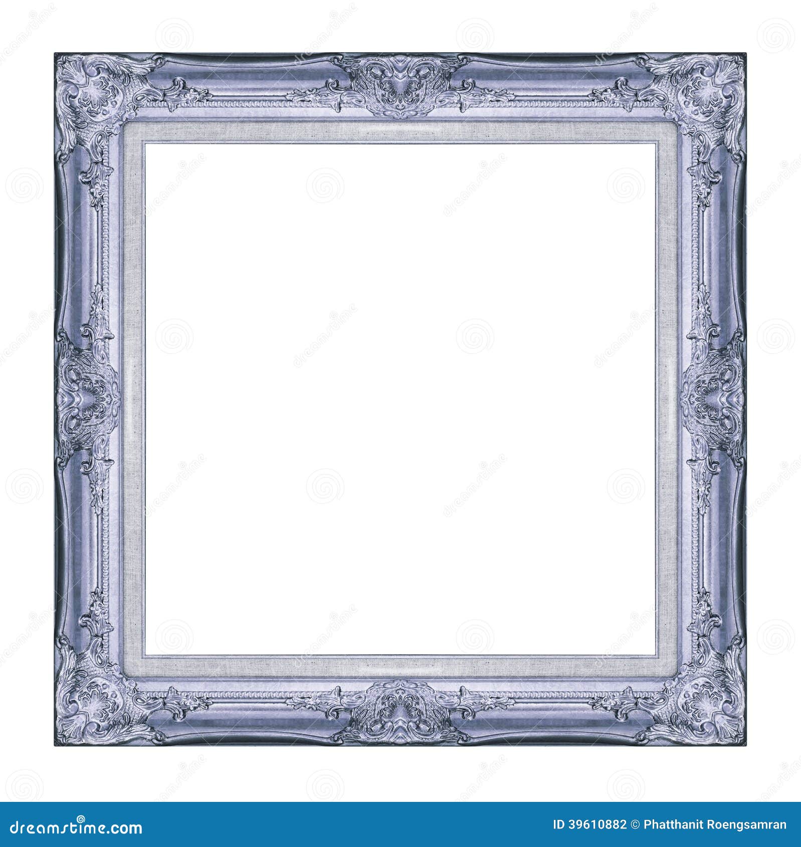 Vintage Blue Frame with Blank Space and Clipping Path Stock Photo ...