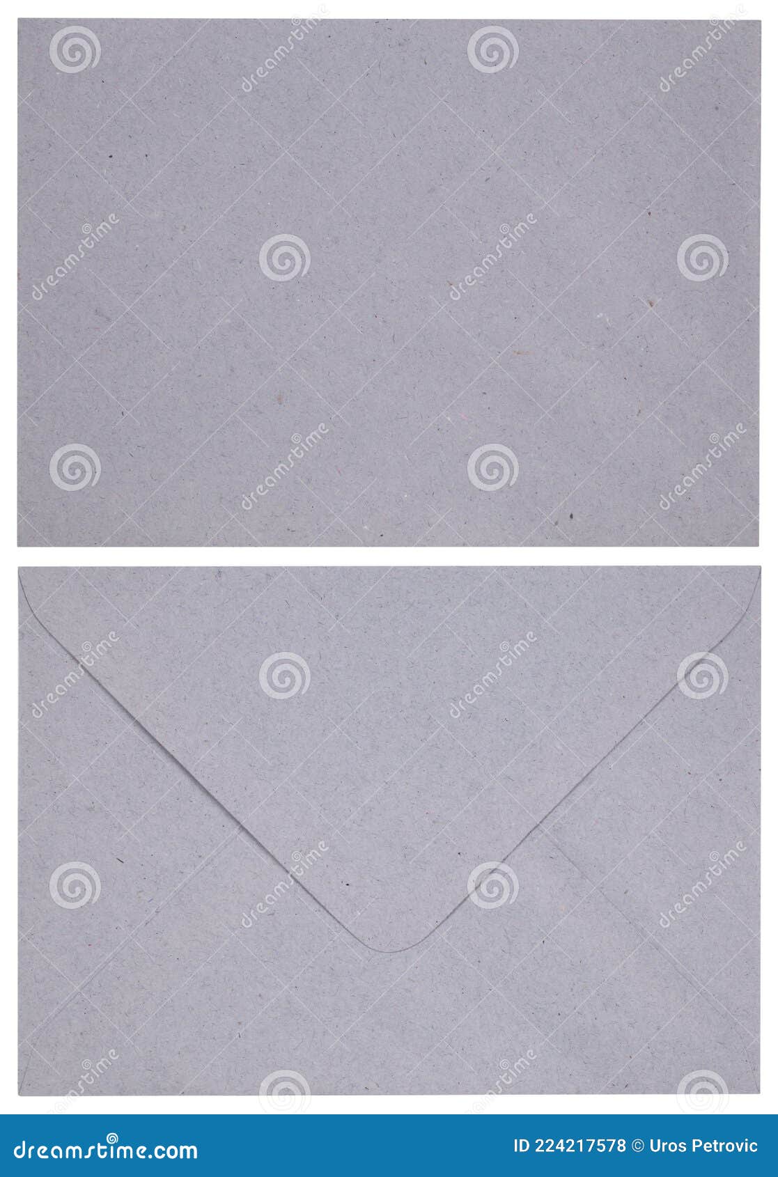 Blue Vintage Mail Envelope Mail Both Sides Stock Photo - Image of paper ...
