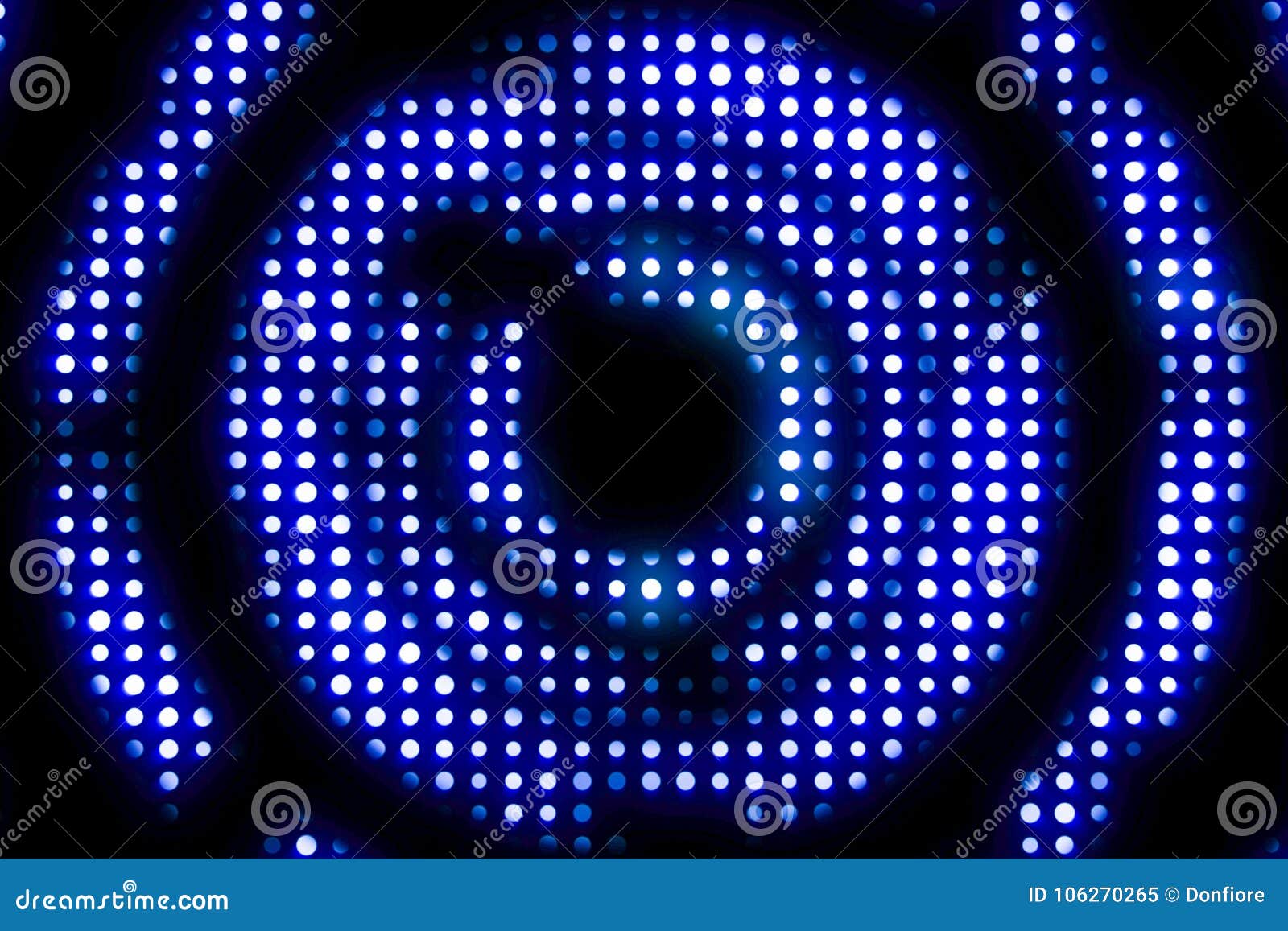 Vintage Blue Metallic Loop Circle with Light Reflex and Blue Ray Stock ...