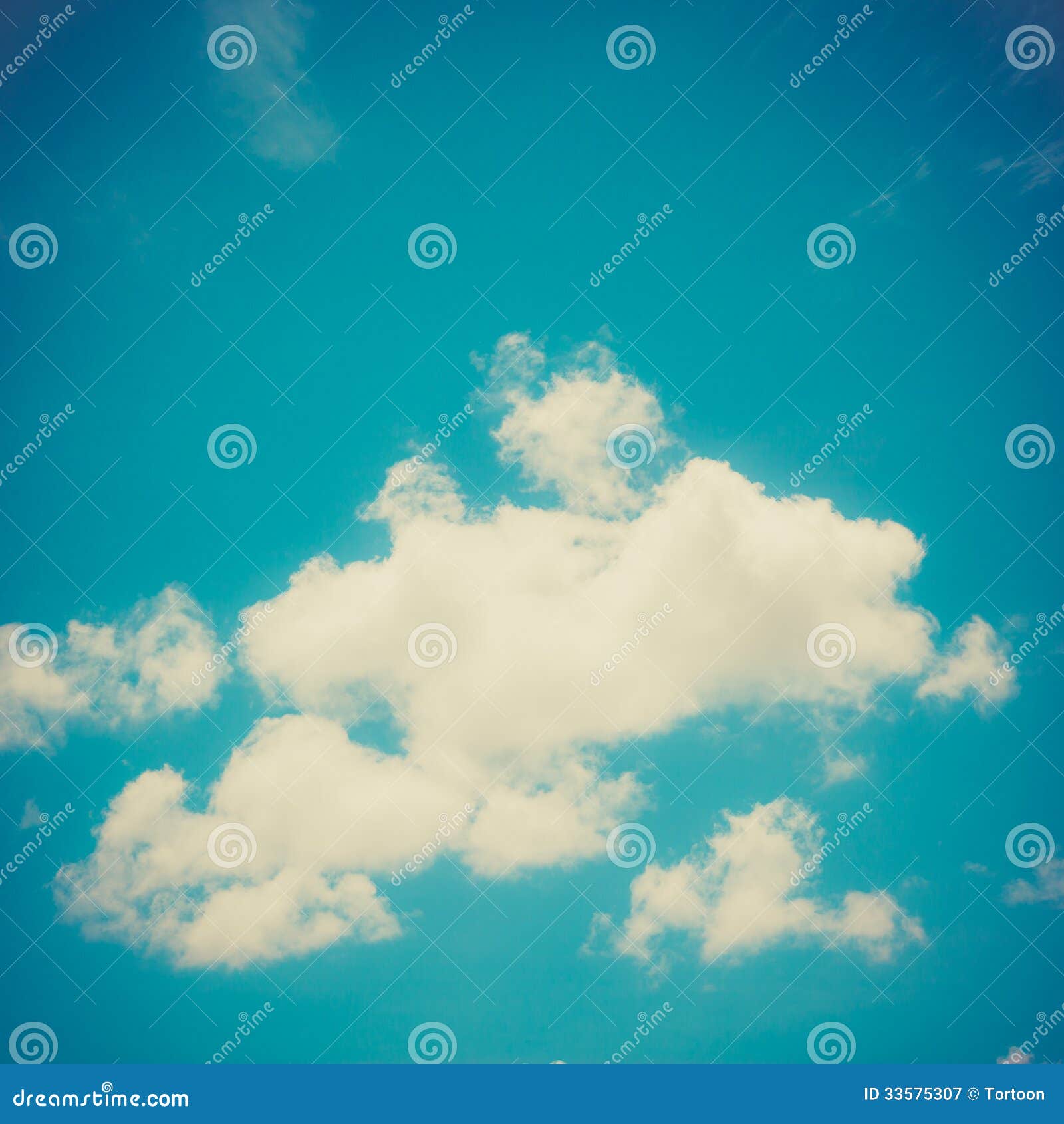 Vintage Blue Sky stock image. Image of balloon, postcard - 33575307