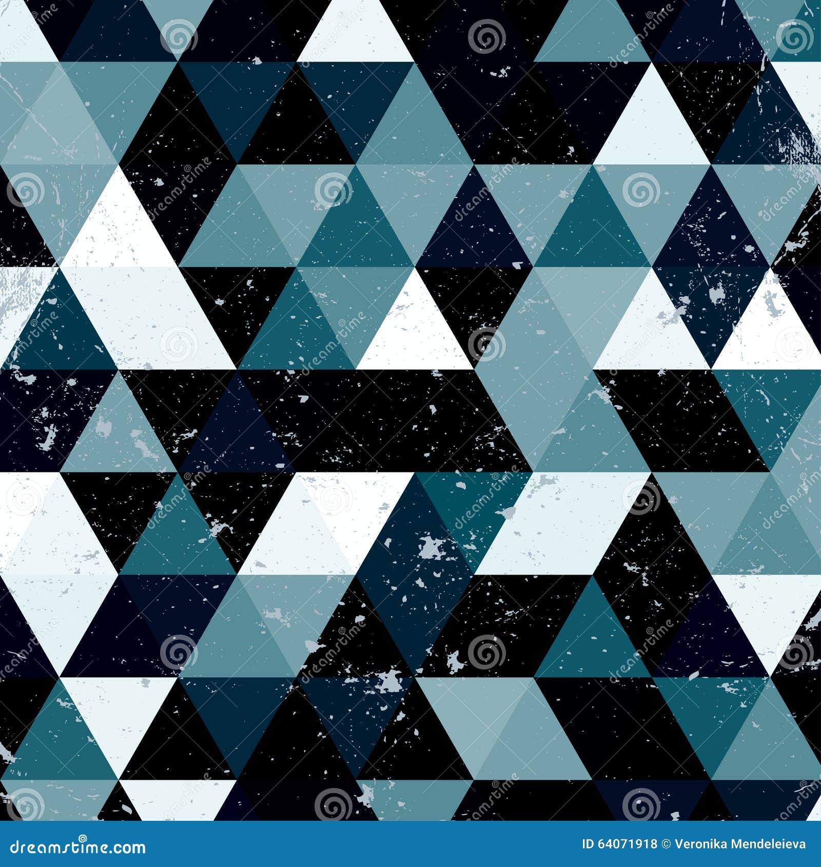 Vintage Blue and White Triangle Pattern.Geometric Hipster Retro ...