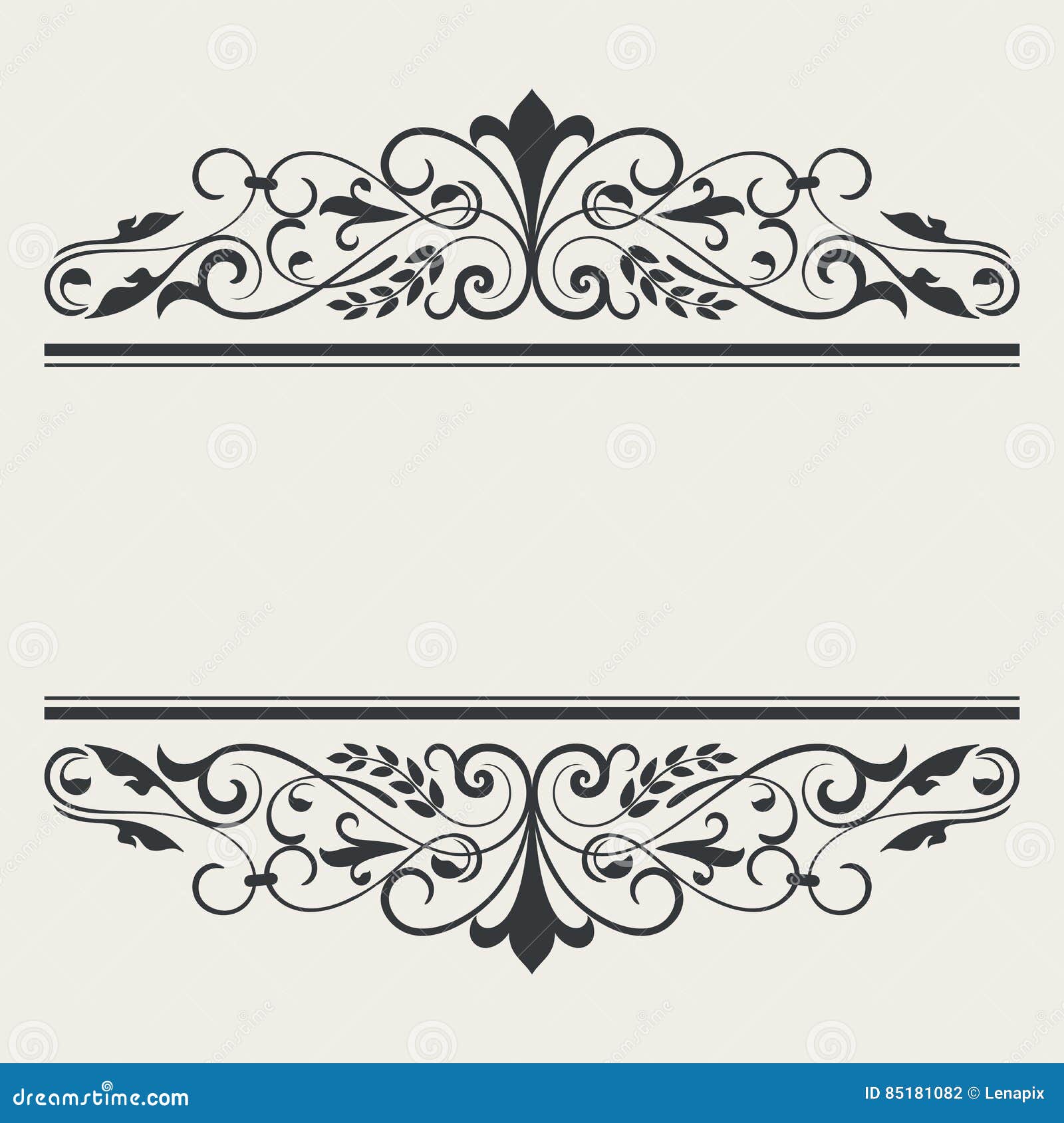 Vintage Book or Card Title Borders Template. Stock Vector ...
