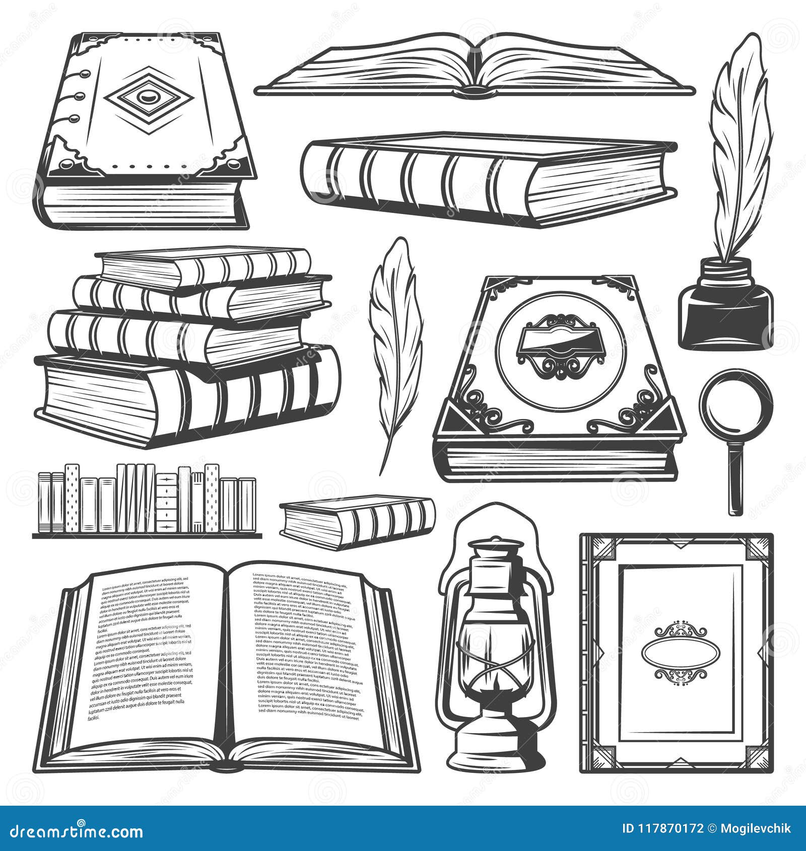 Vintage Magnifier Detective Sleuth. Isolated Vector Icons On A ... Vintage Magnifier Detective Sleuth. Isolated Vector Icons On A ...