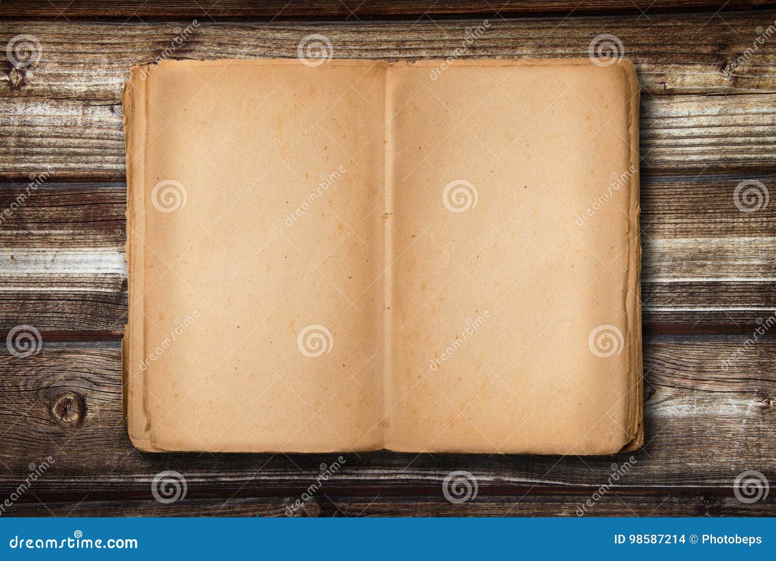 Vintage Book with Empty Space To Write Stock Photo - Image of page ...