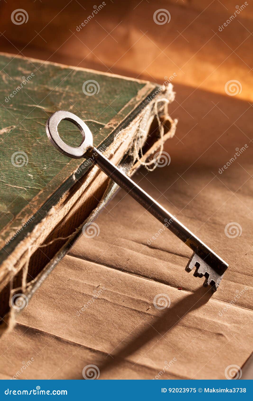 Vintage Book and the Key. Concept Photo. Stock Image - Image of holder ...