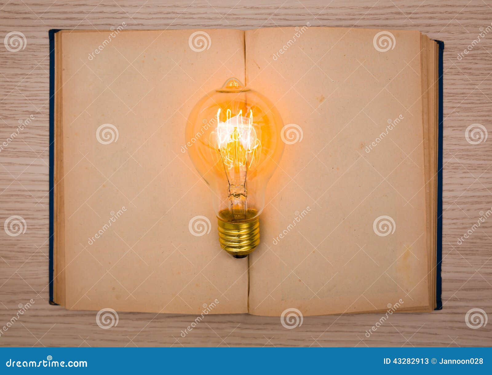 Vintage Book and Light Bulb Stock Image - Image of library, learn: 43282913