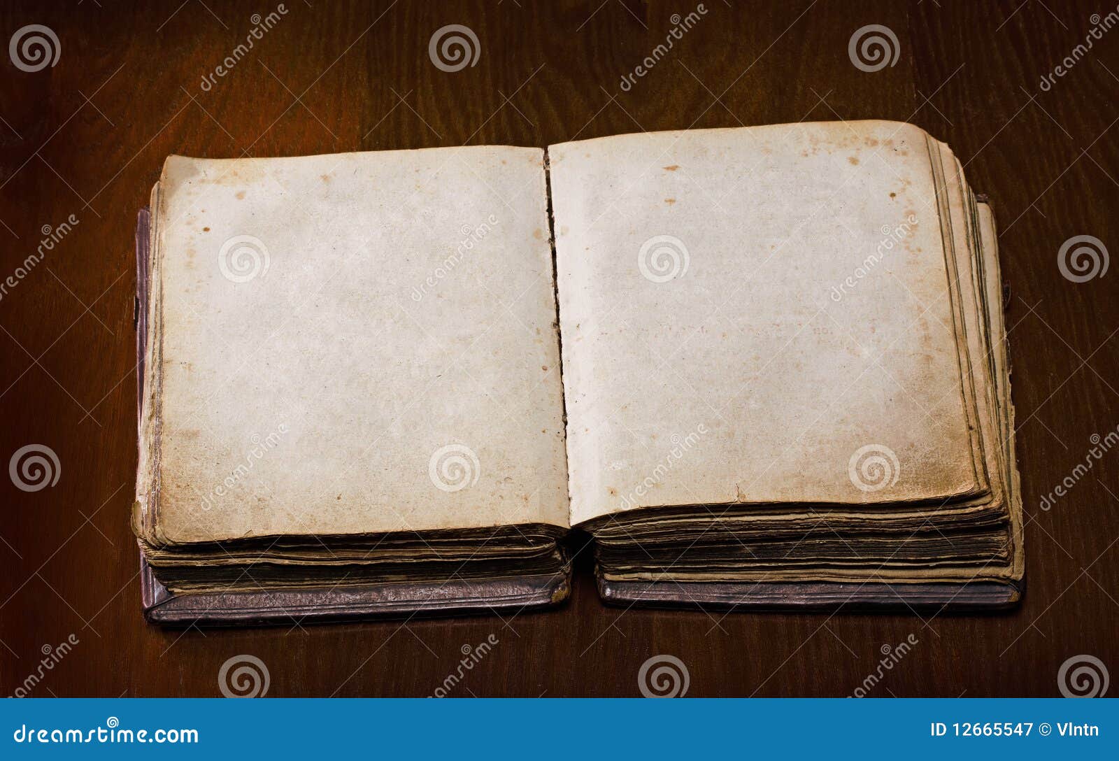 Vintage Book Over a Wooden Table Stock Image - Image of obsolete ...