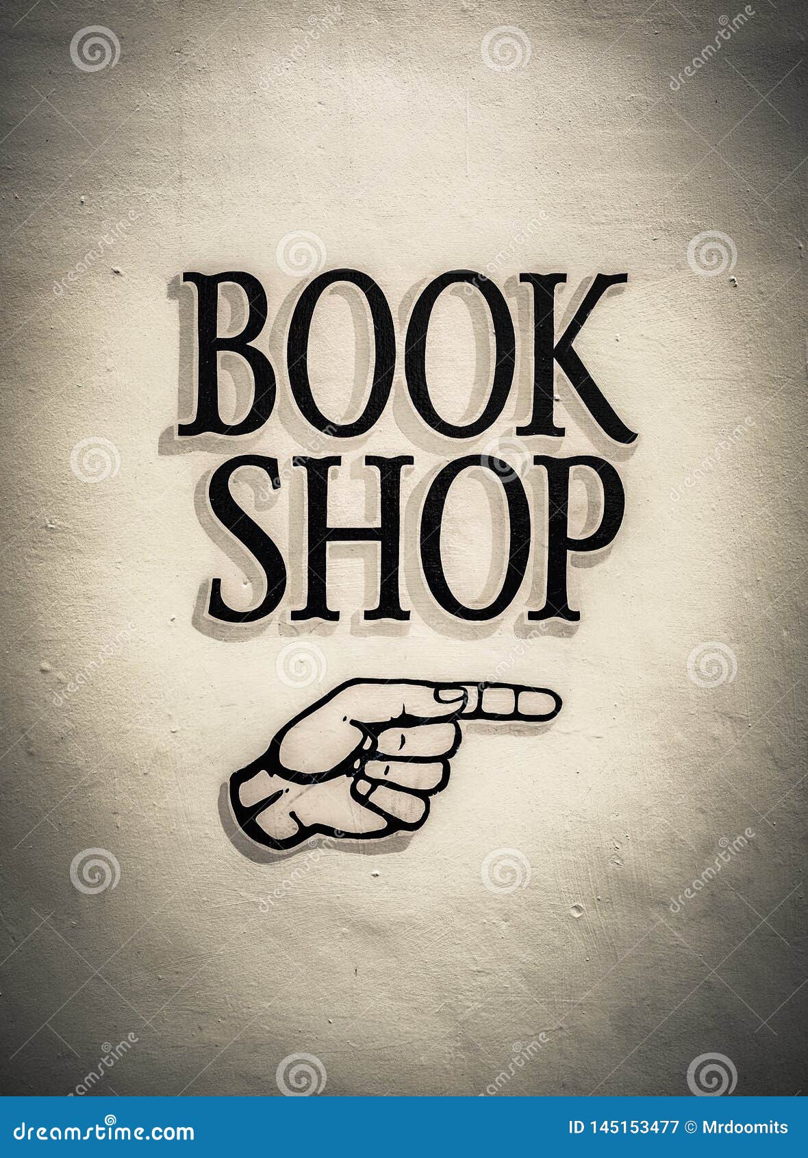 Vintage Book Shop Sign stock image. Image of commerce - 145153477