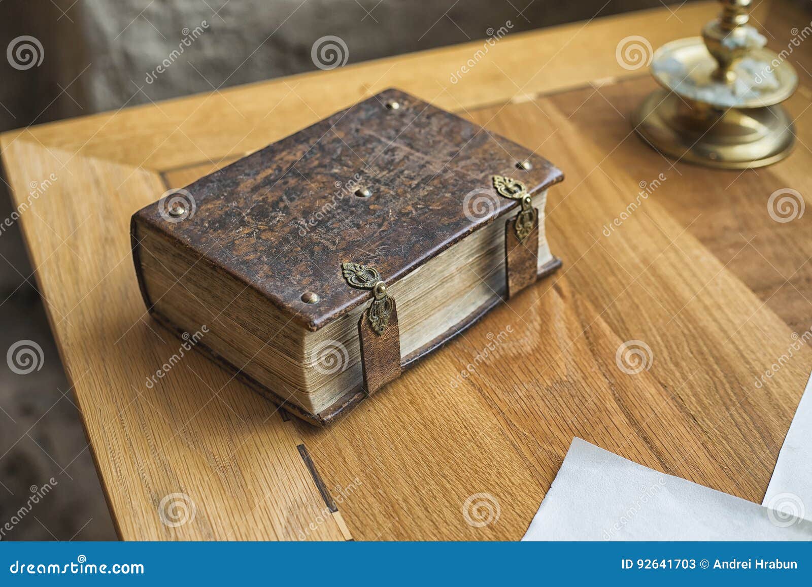 Vintage Book on the Wooden Table Stock Image - Image of retro, history ...