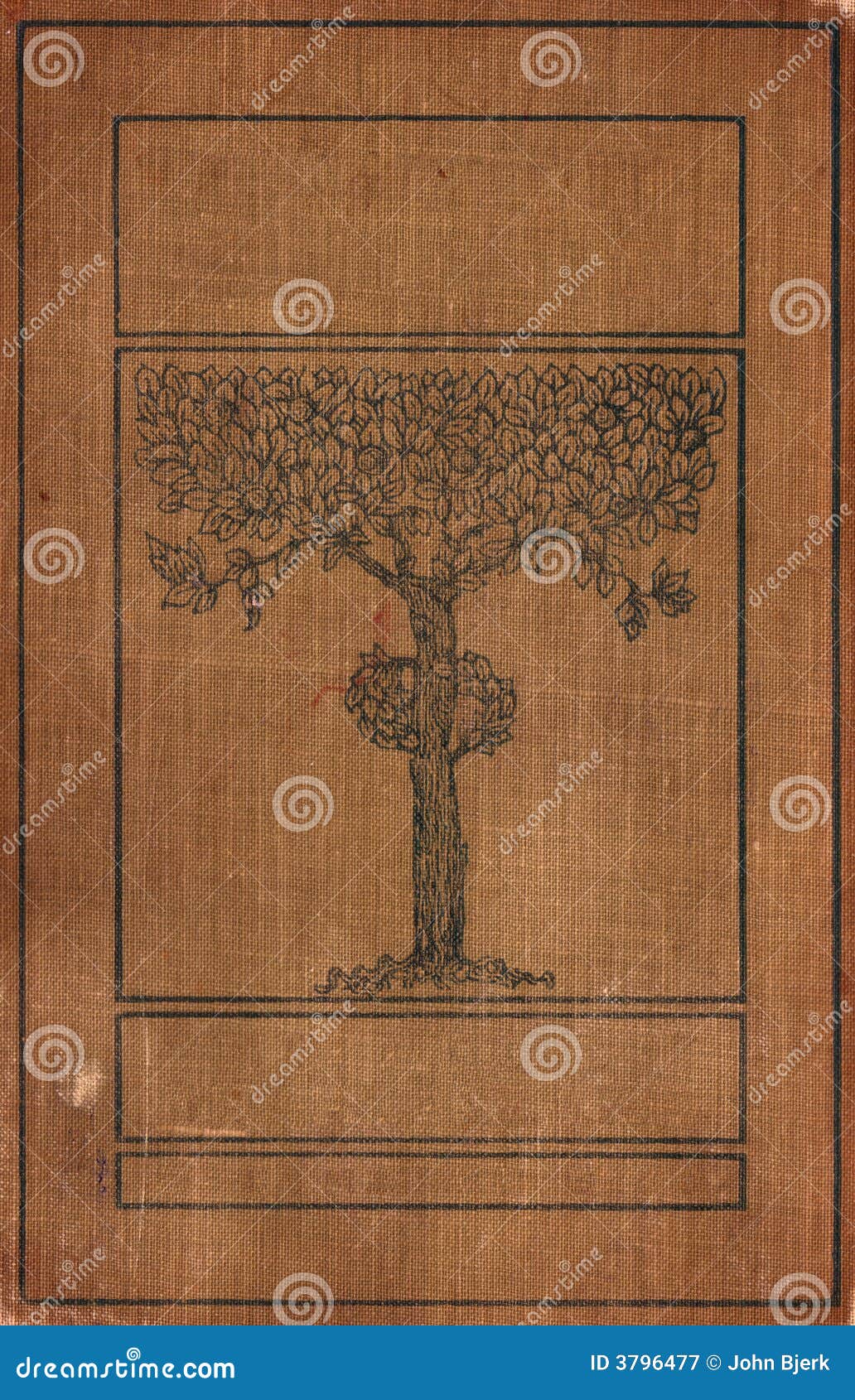 Vintage Bookcover with Tree Stock Image - Image of decay, tactile: 3796477