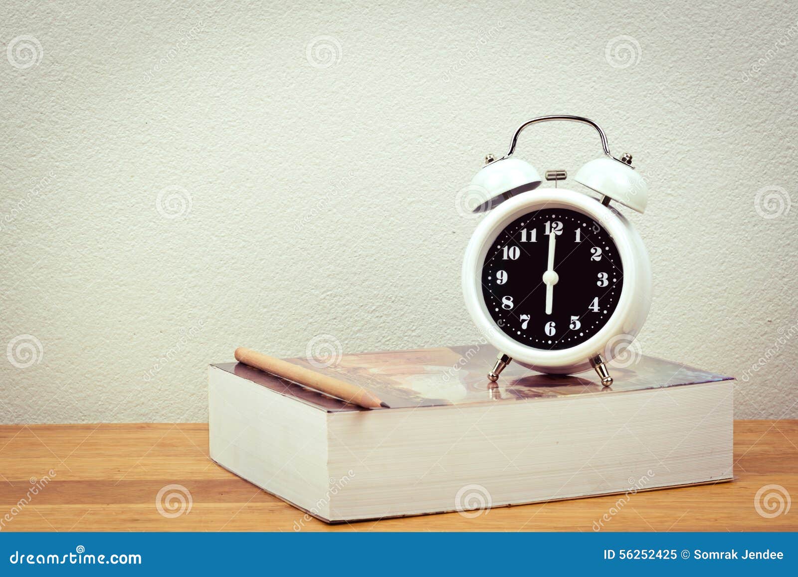Vintage books and clock stock image. Image of clock, classic - 56252425
