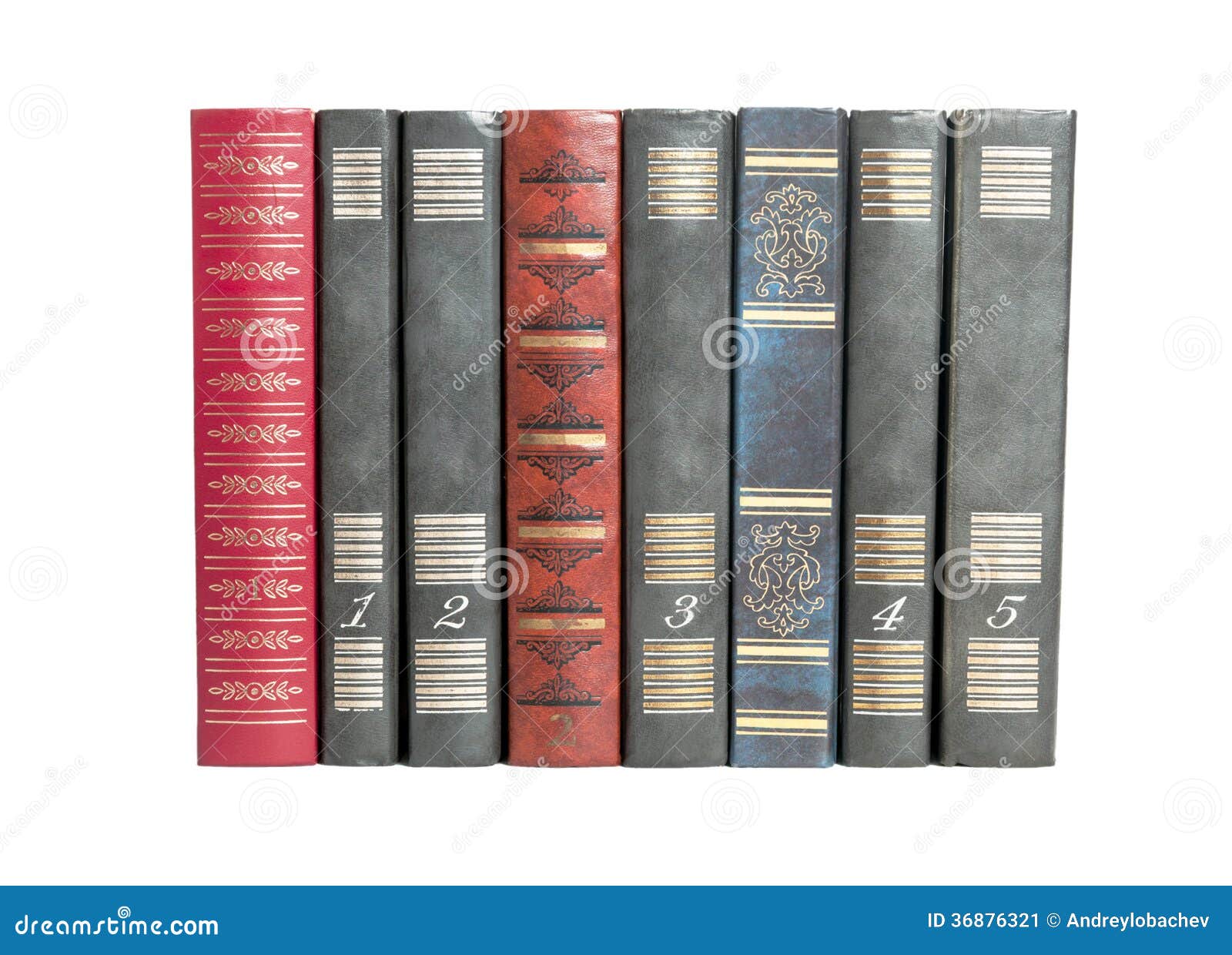 Vintage books in a row stock image. Image of isolated - 36876321