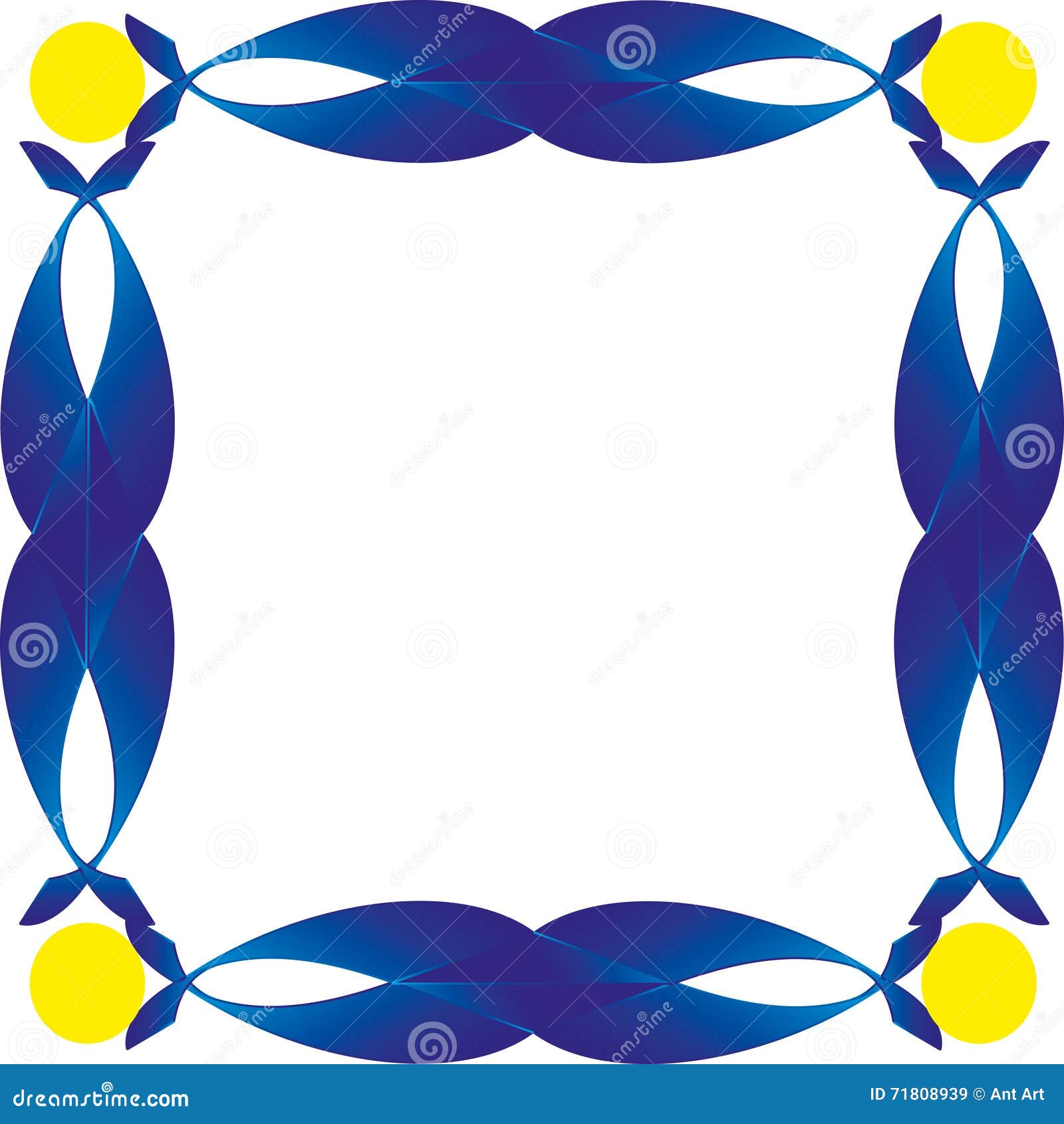 Vintage Blue Border Clip Art