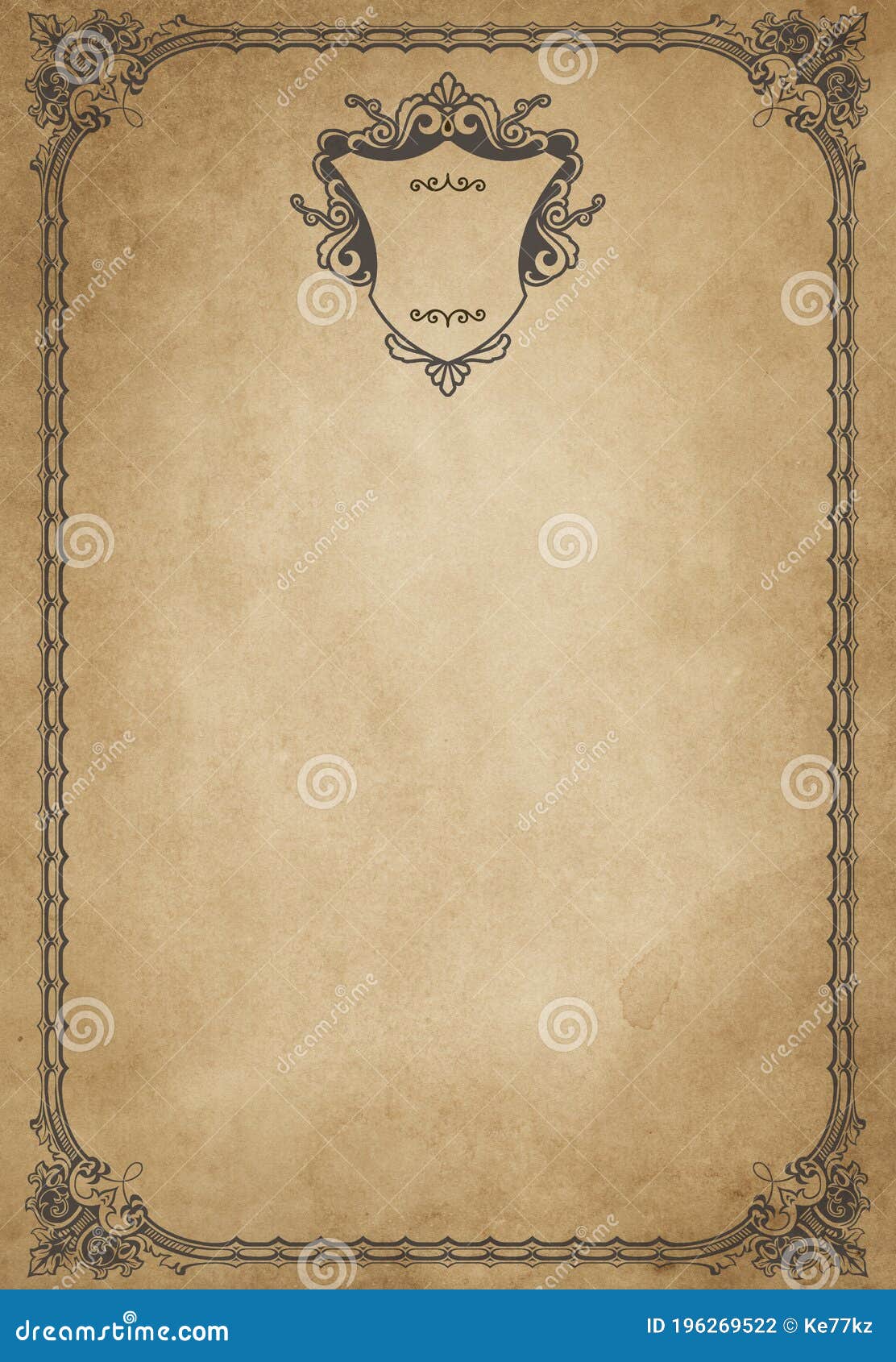 Vintage border or frame stock illustration. Illustration of rusty ...