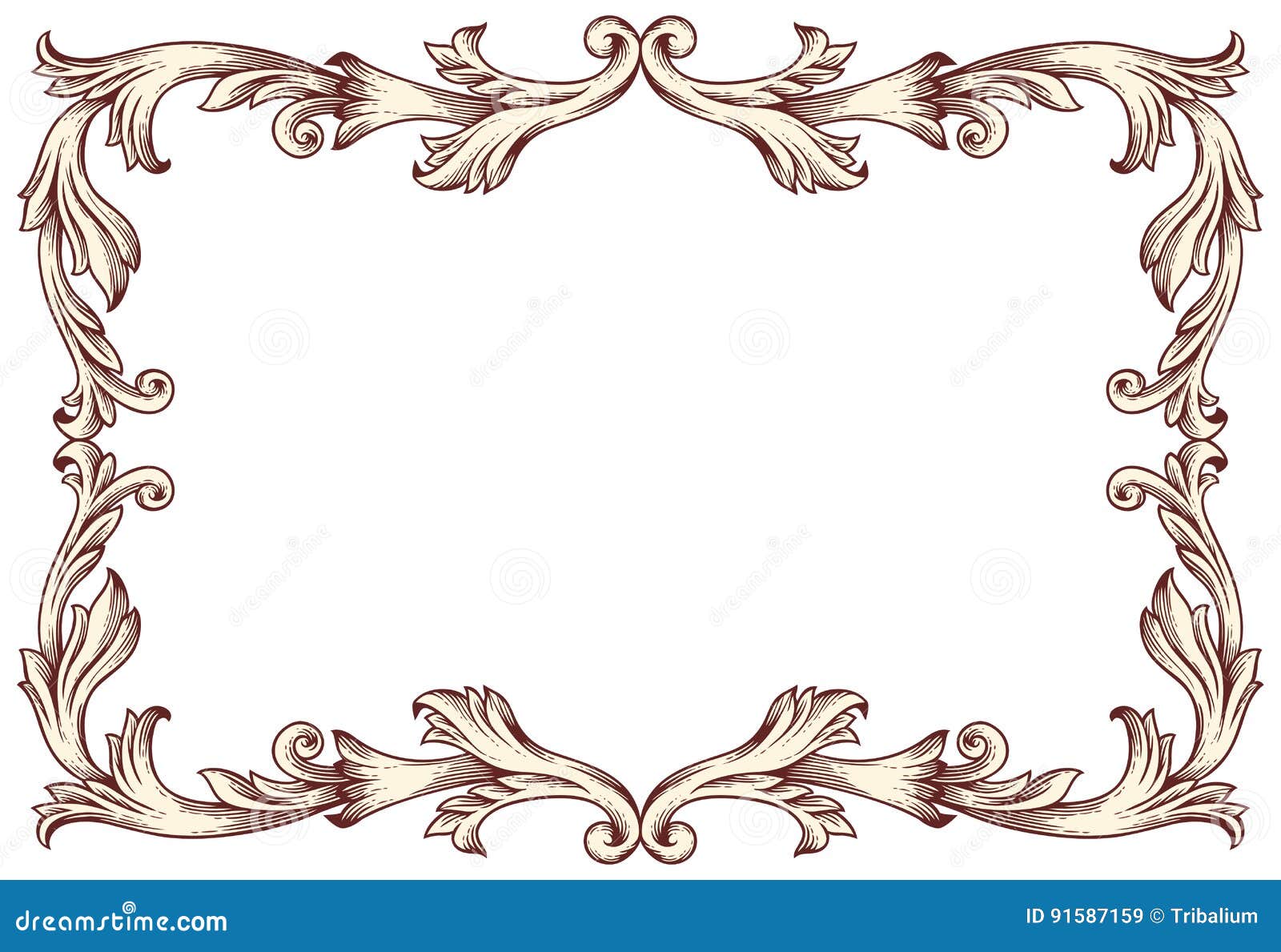 Vintage border frame stock vector. Illustration of luxury - 91587159