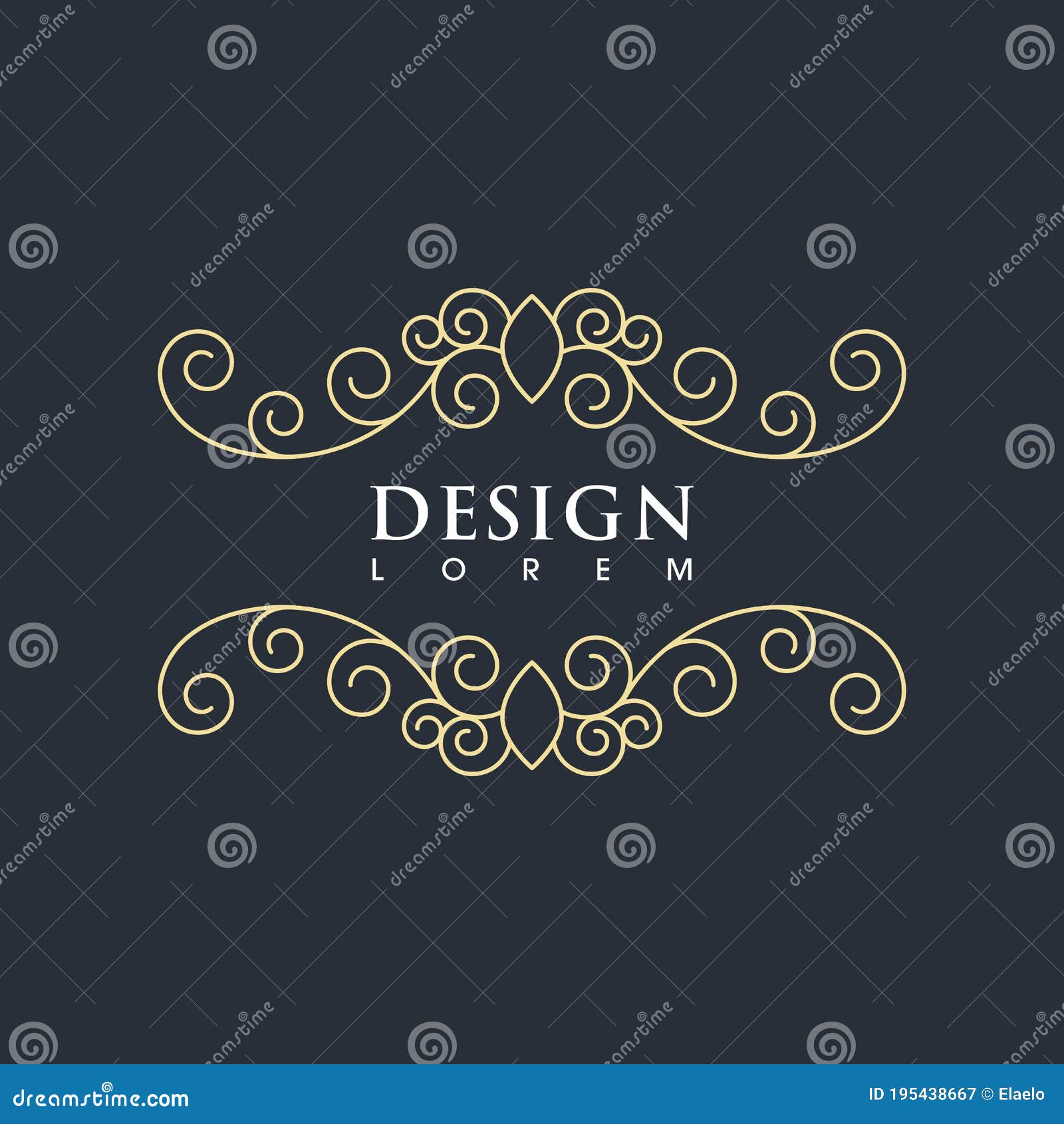 Vintage Border Line Template Vector Stock Vector - Illustration of ...