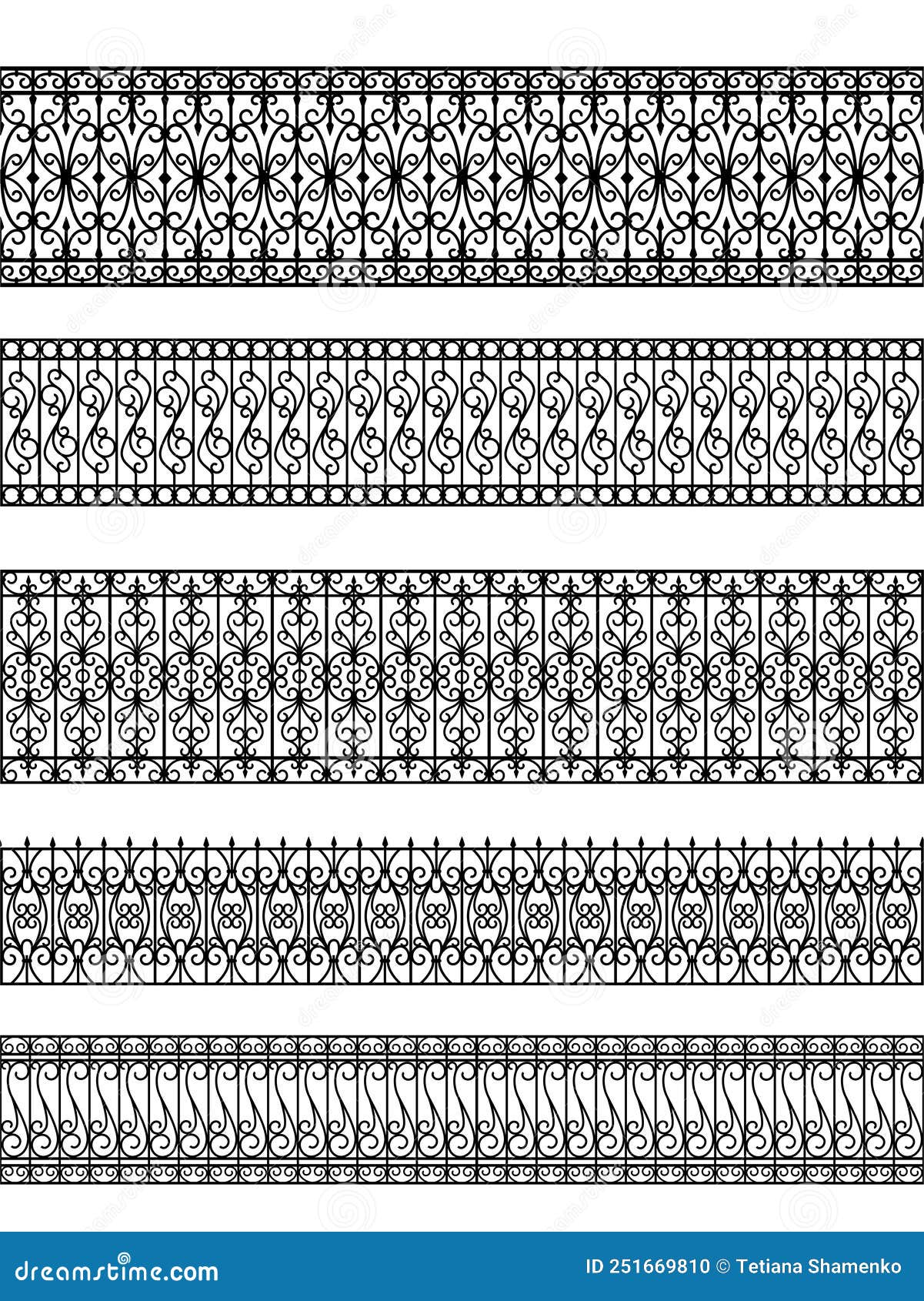 Vintage Border Set for Design Stock Vector - Illustration of clip ...