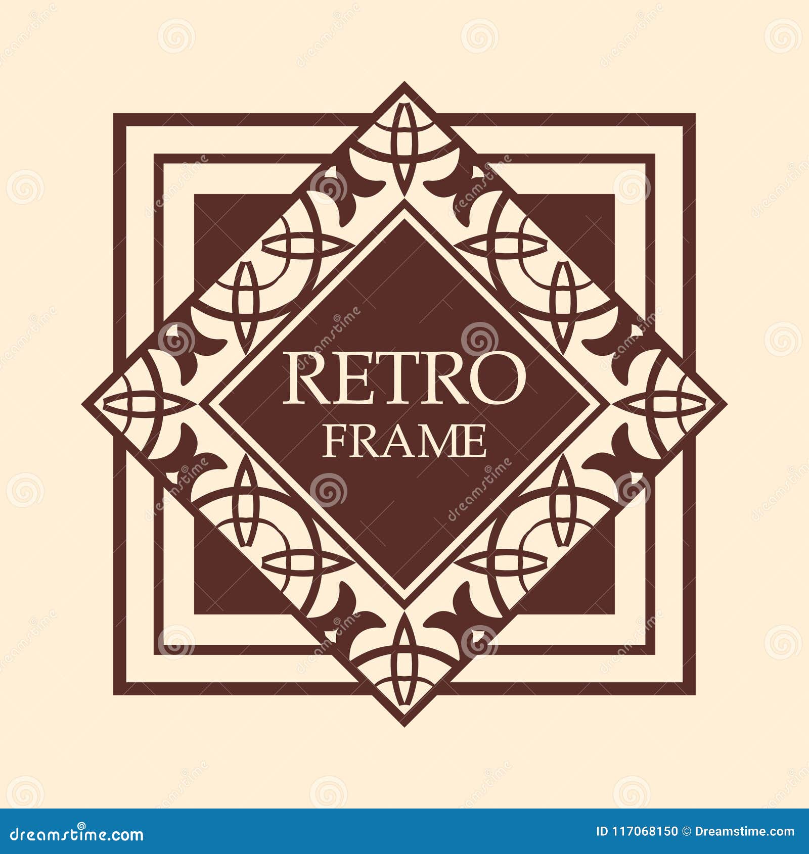 Vintage border vector stock vector. Illustration of artistic - 117068150