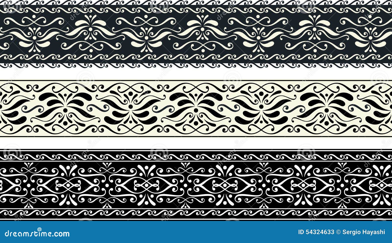 Vintage borders stock vector. Illustration of border - 54324633