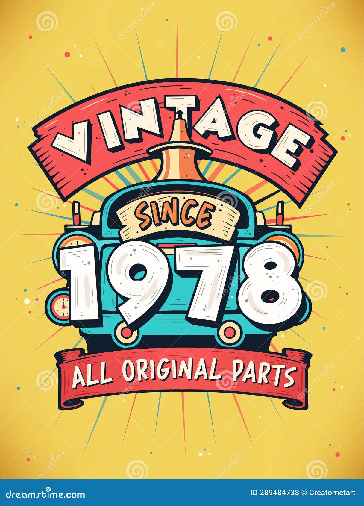 Vintage since 1978, Born in 1978 Vintage Birthday Celebration Stock ...