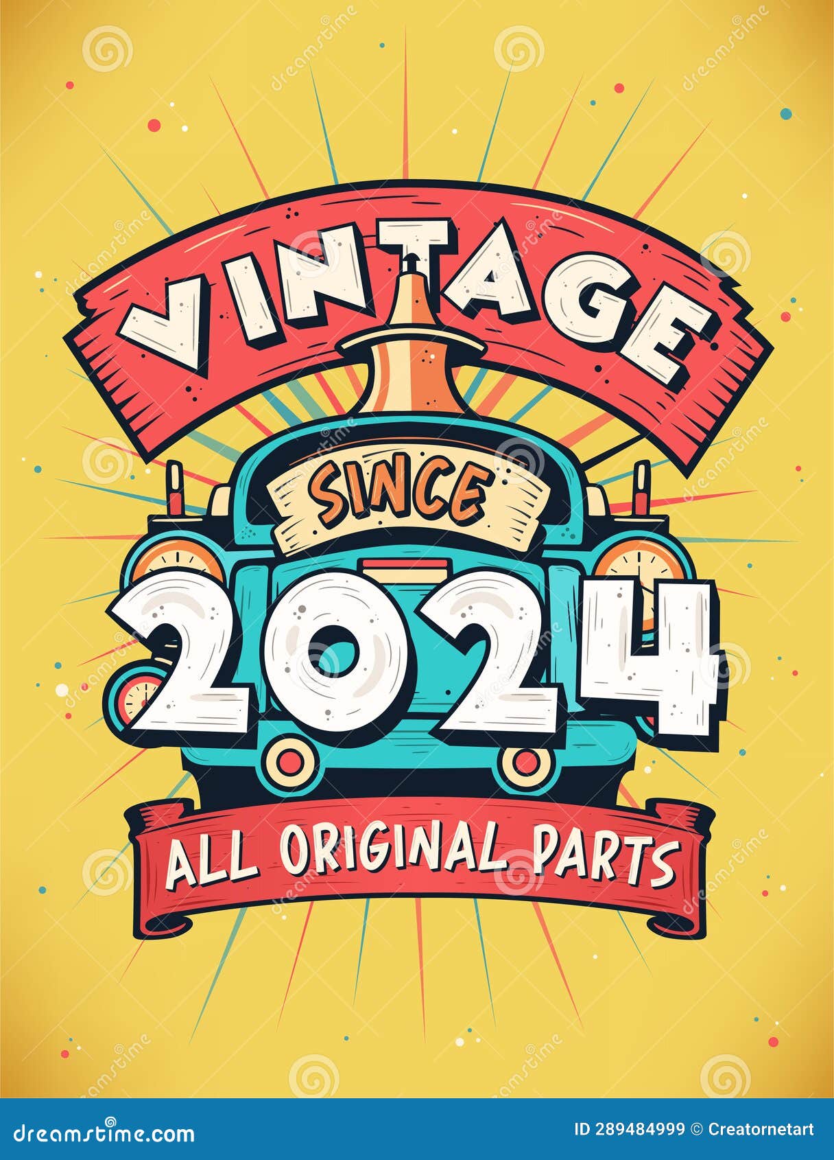 Vintage since 2024, Born in 2024 Vintage Birthday Celebration Stock ...