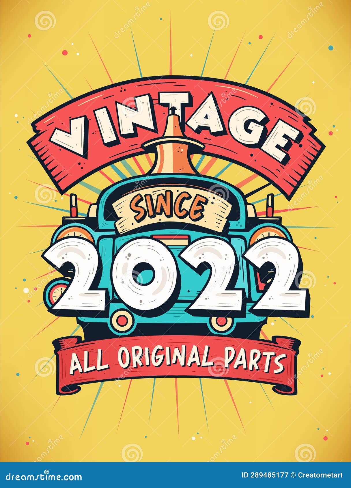 Vintage since 2022, Born in 2022 Vintage Birthday Celebration Stock ...
