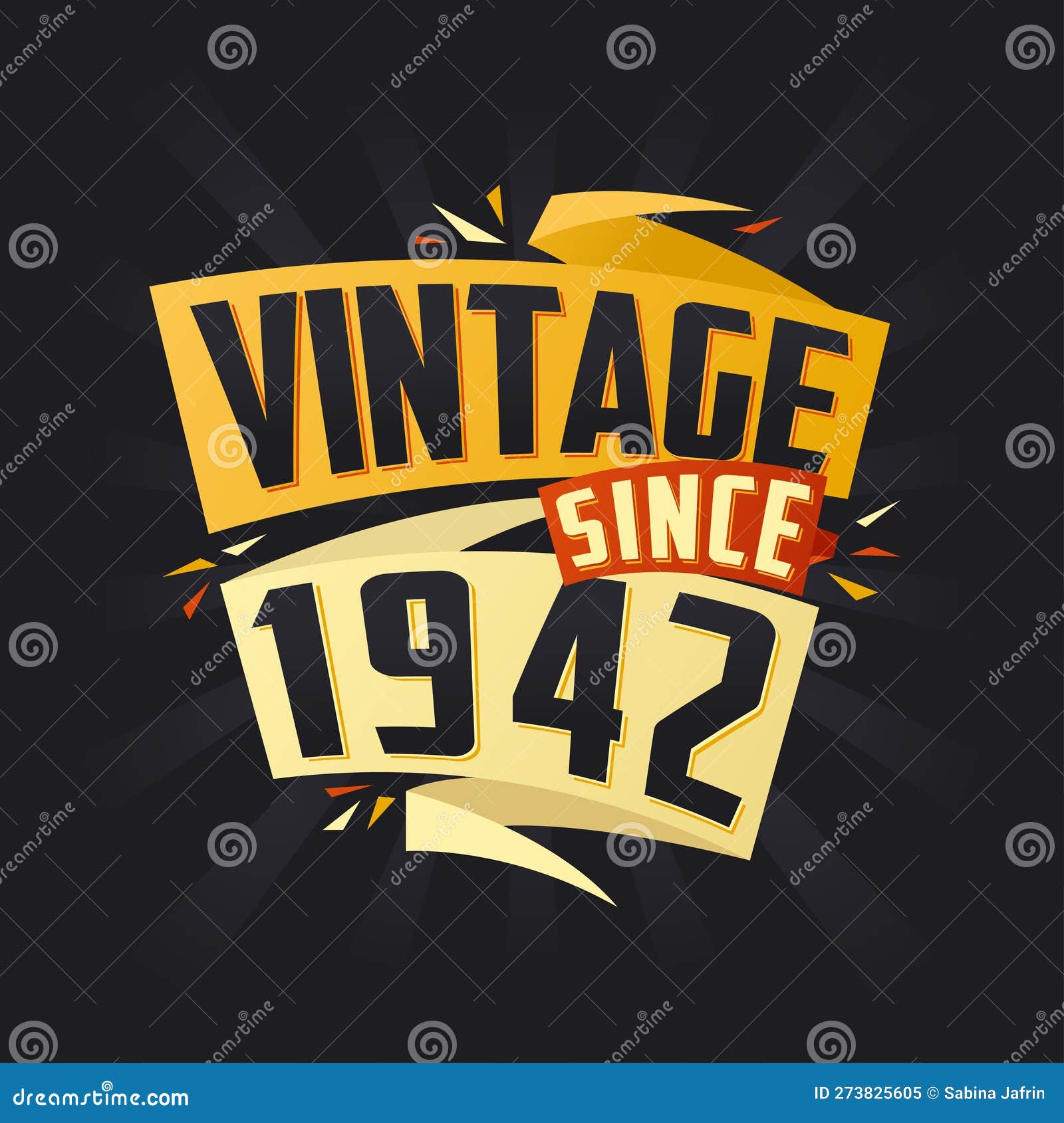 Vintage Since 1942, Born In 1942 Vintage Birthday Celebration Vector ...
