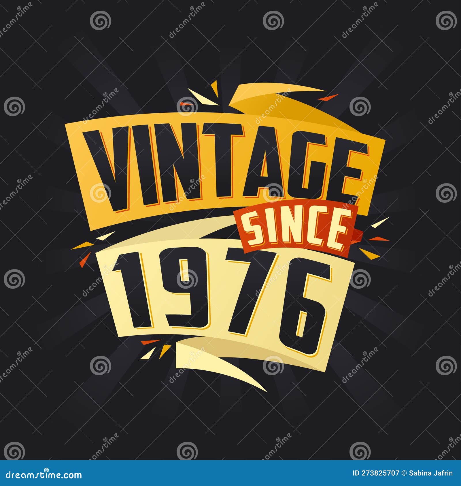 Vintage since 1976. Born in 1976 Birthday Quote Vector Design Stock ...