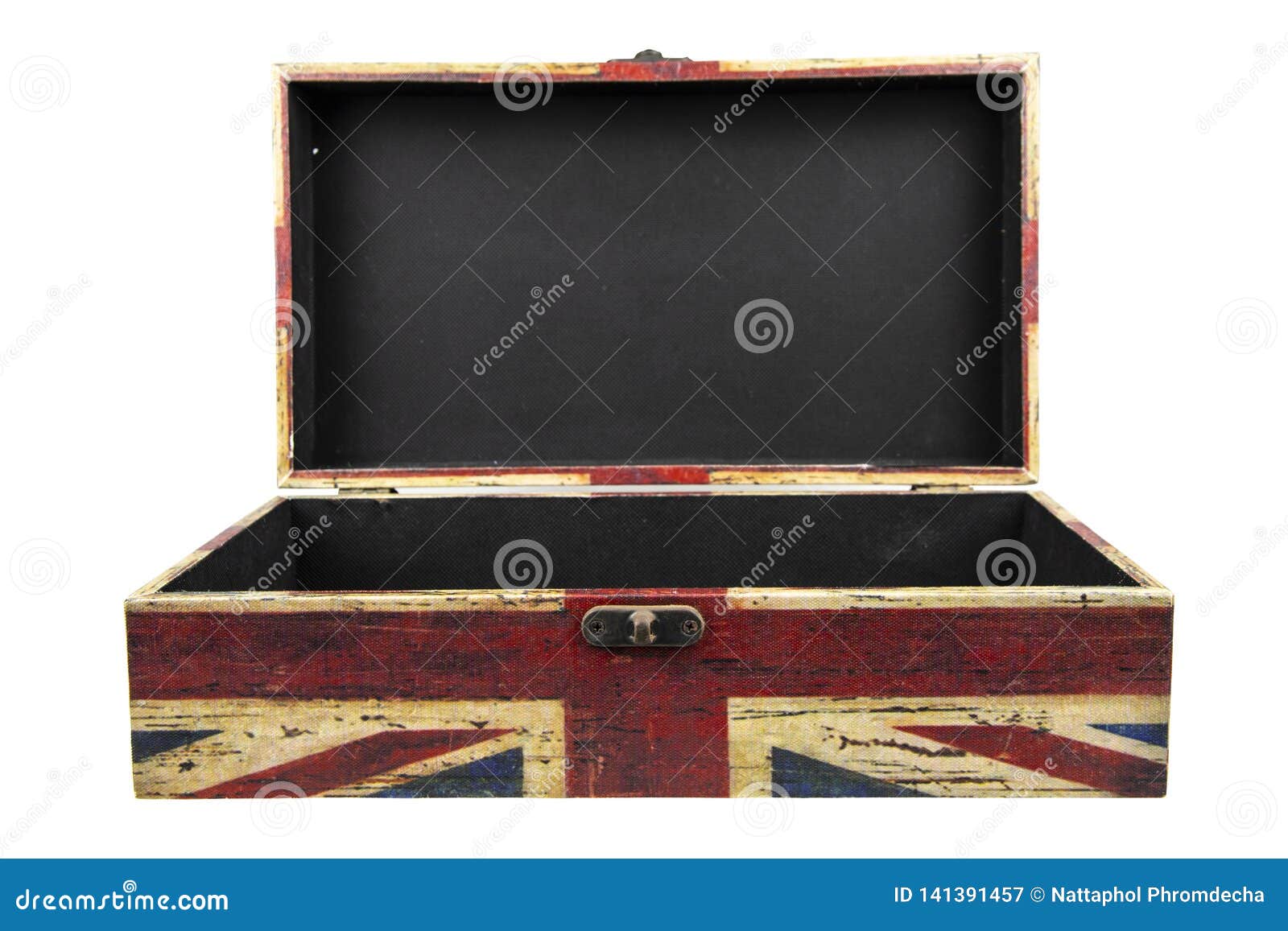 Vintage Box with British Flag Isolate on White Background with Clipping ...