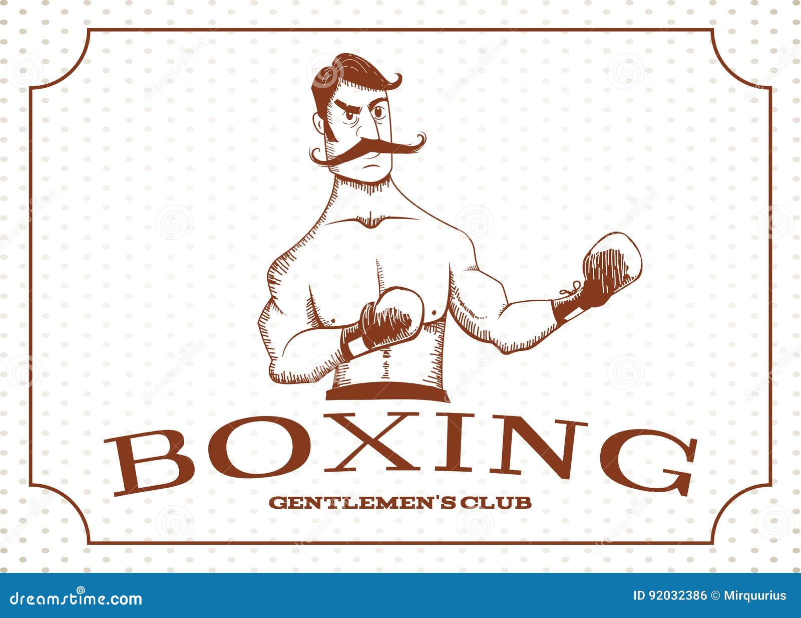 Vintage Boxer Logo Vector Illustration | CartoonDealer.com #102548602